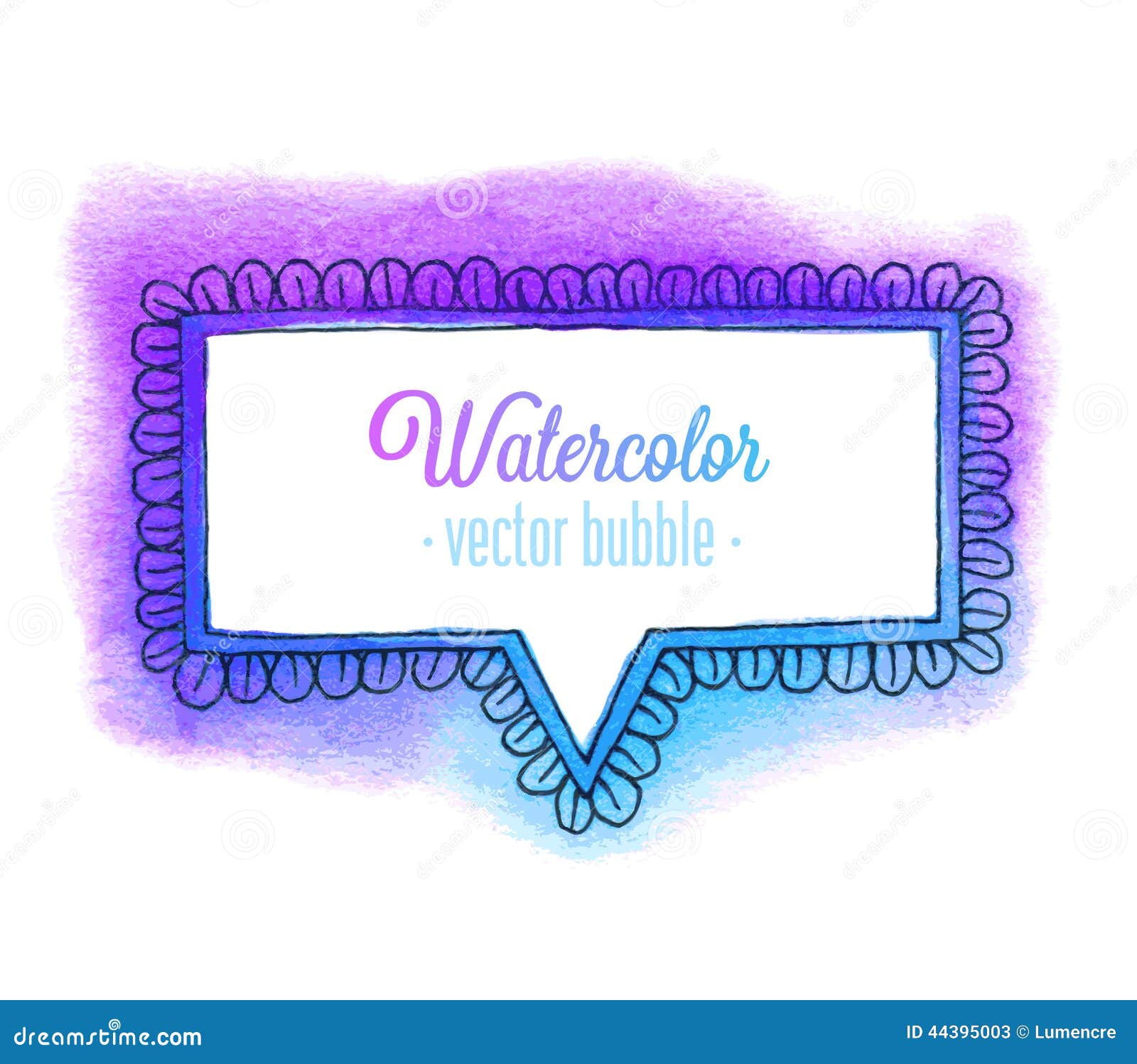 Vector Watercolor bubble. stock vector. Illustration of pink - 44395003