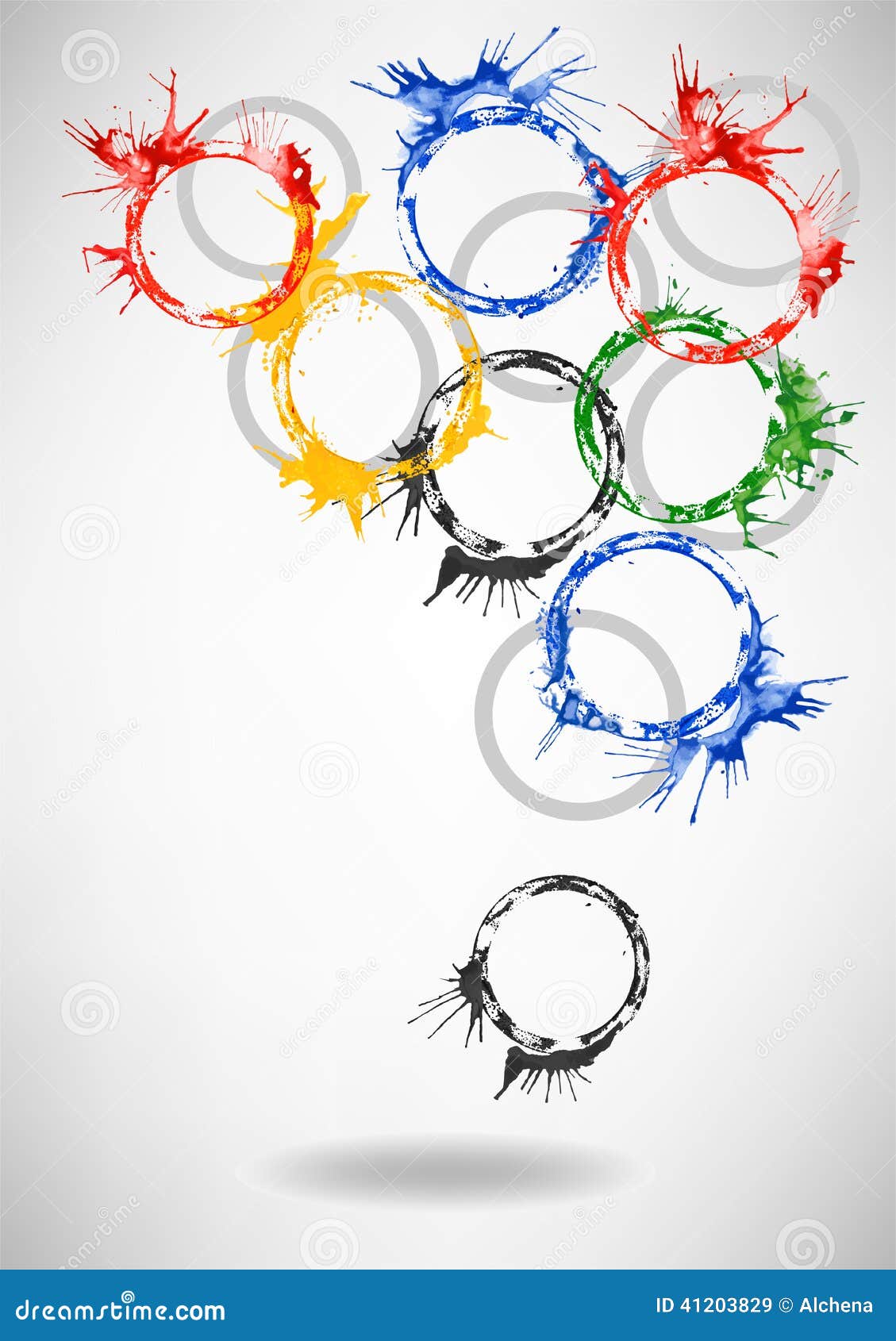 Vector Watercolor Rings - Abstract Background Stock Vector ...