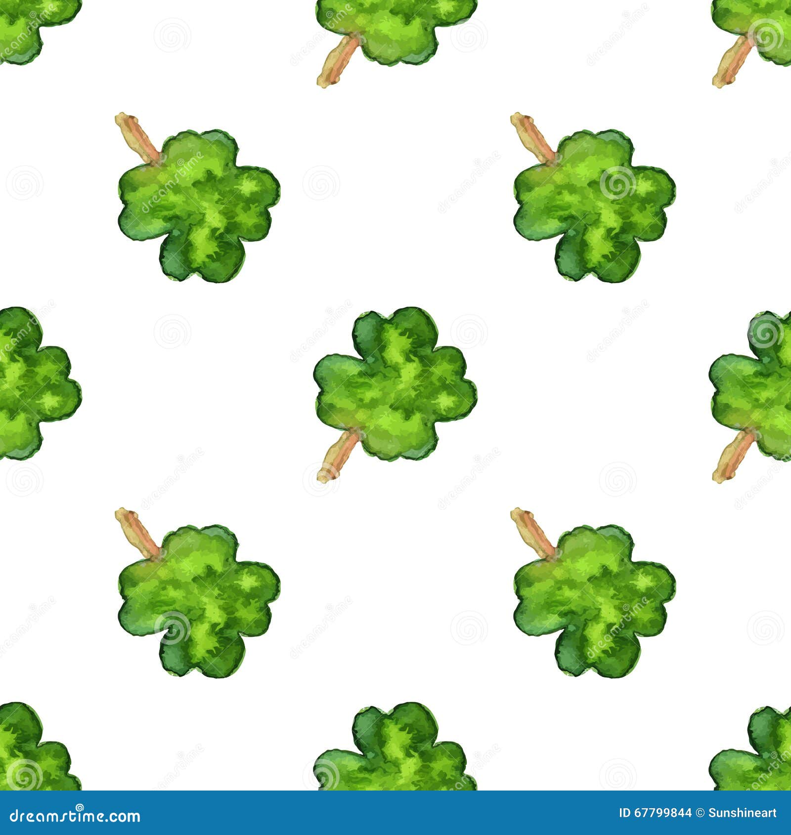 Vector Watercolor Seamless Pattern. Stock Vector - Illustration of ...