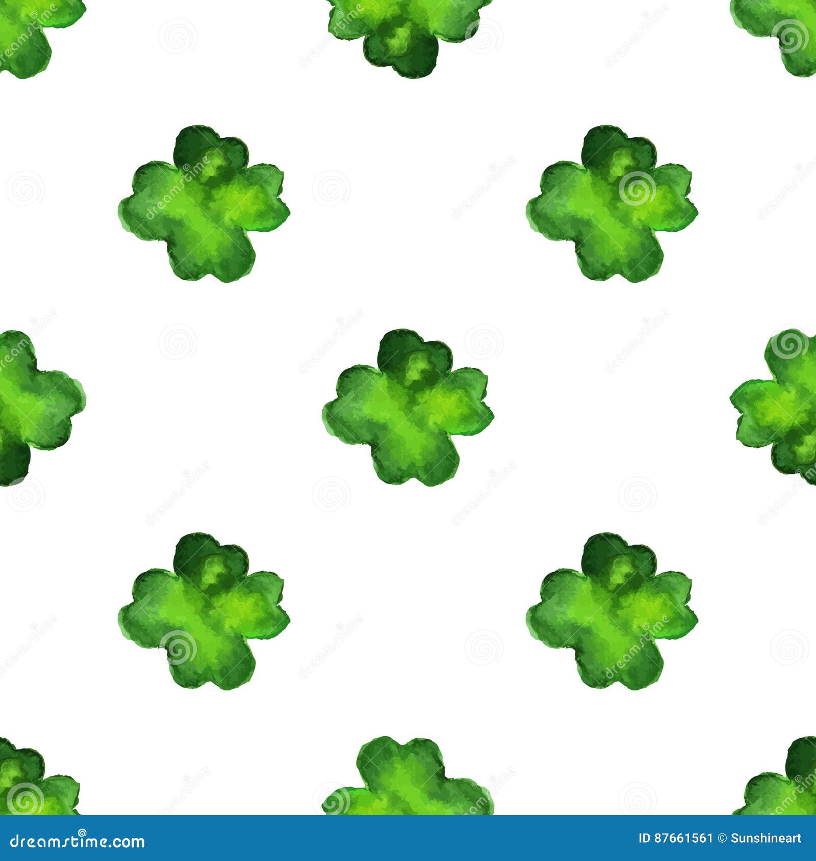 Vector Watercolor Seamless Pattern. Stock Vector - Illustration of ...