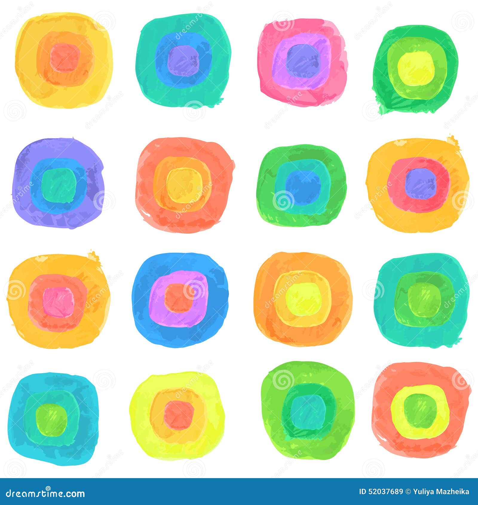 Vector Watercolor Spectrum Dots Seamless Pattern Stock Vector ...