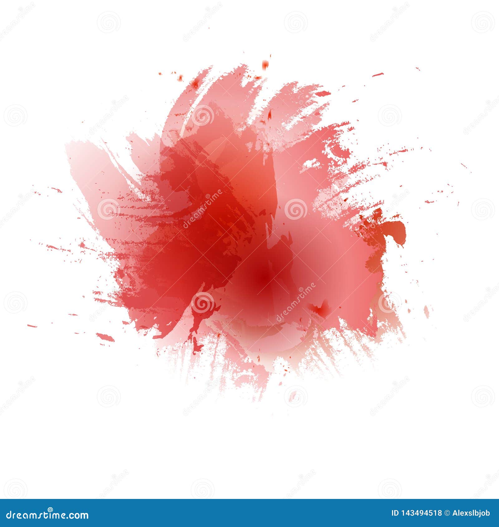 Vector Watercolor Splash Texture Background Isolated. Hand-drawn Blob ...