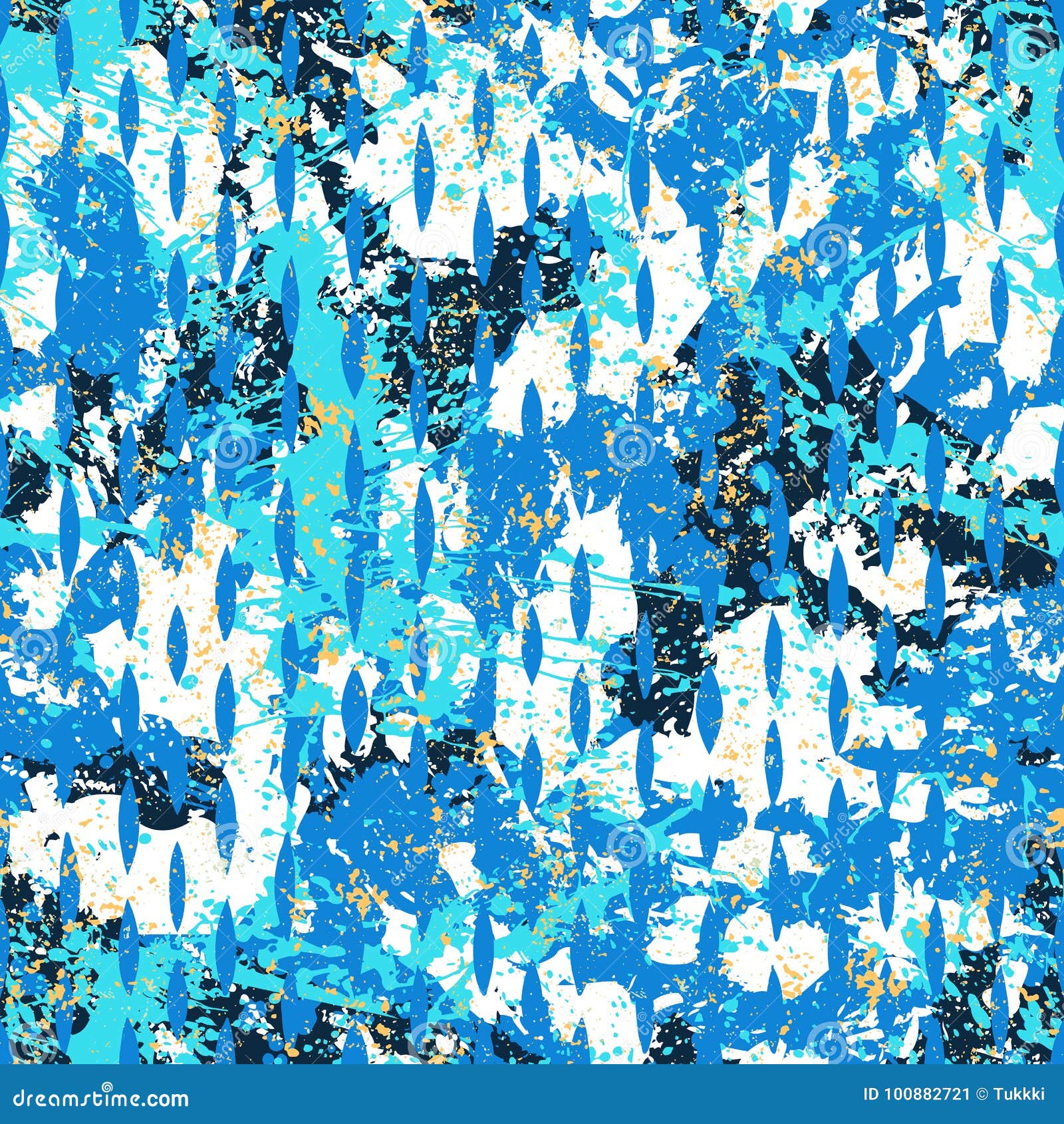 Vector Watercolor Splashes Pattern in Bright Color Stock Illustration ...