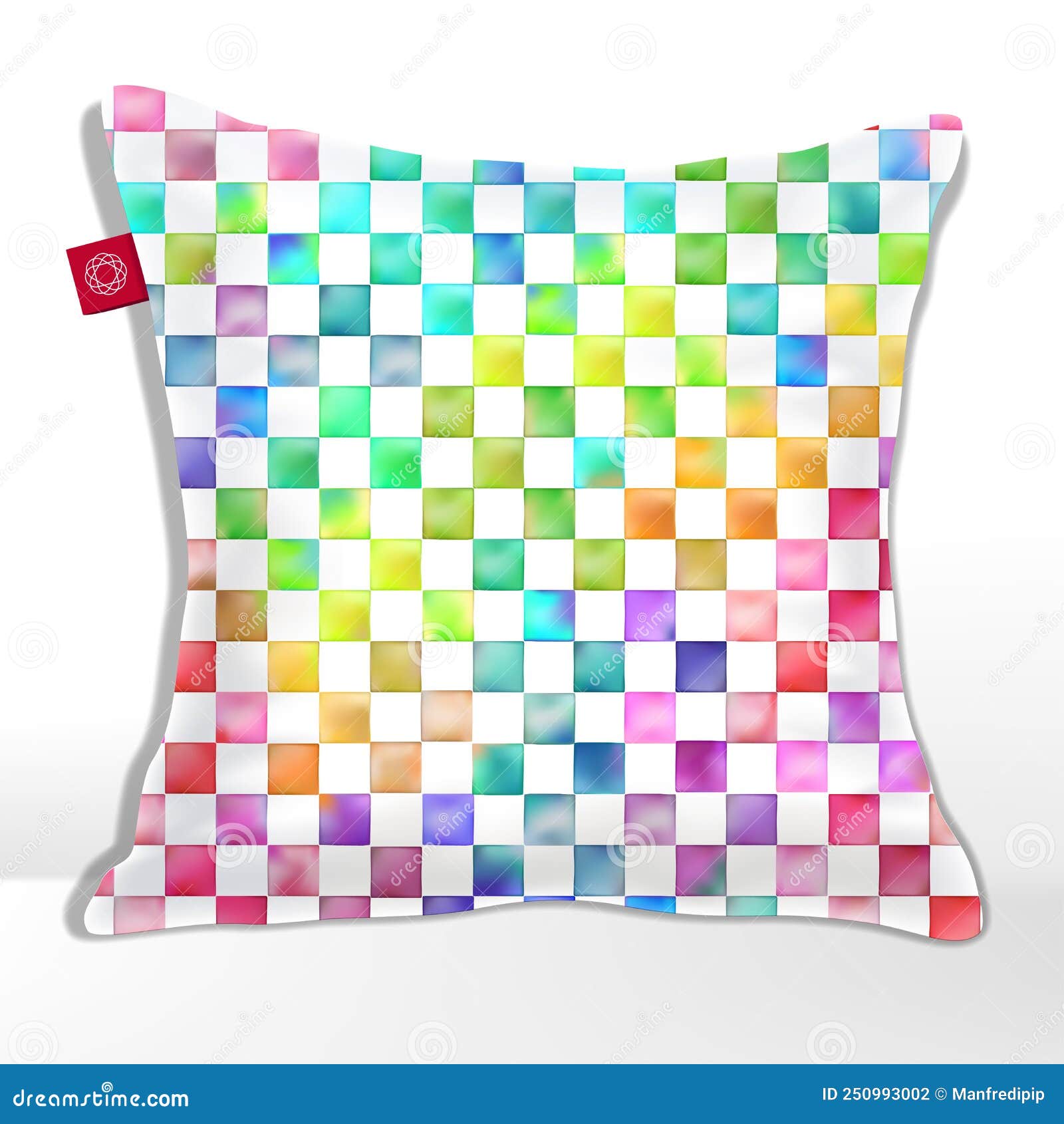 Vector Watercolors Vibrant Rainbow Colors Checker Seamless Pattern ...