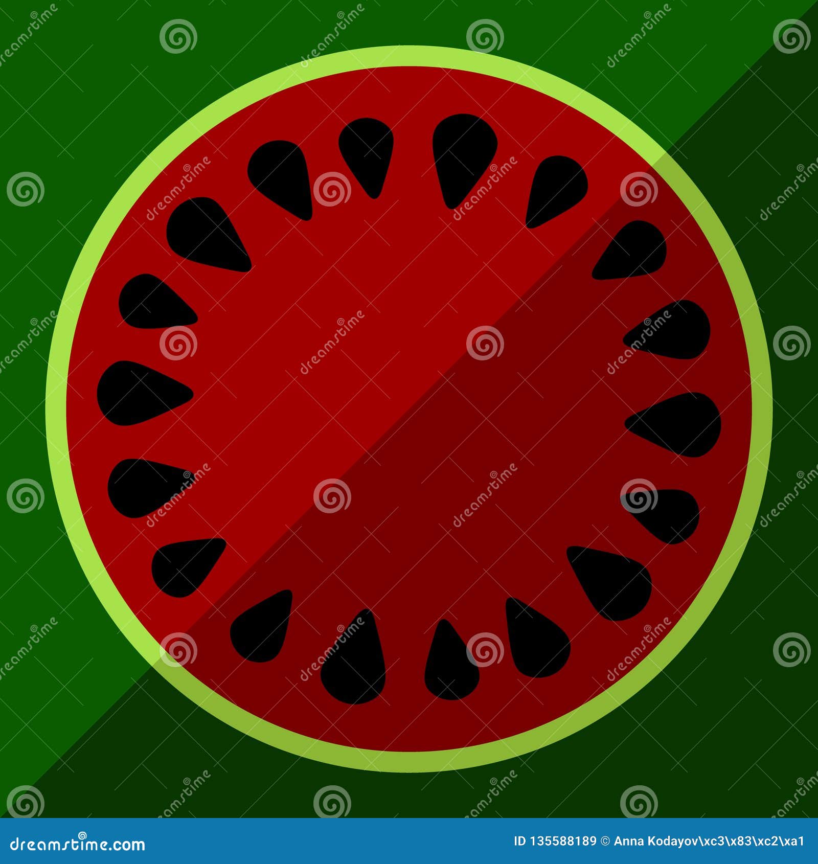 Vector Watermelon Background Stock Vector - Illustration of natural ...