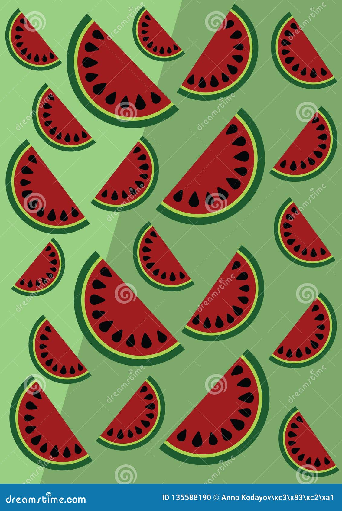 Vector Watermelon Background Stock Illustration - Illustration of ...