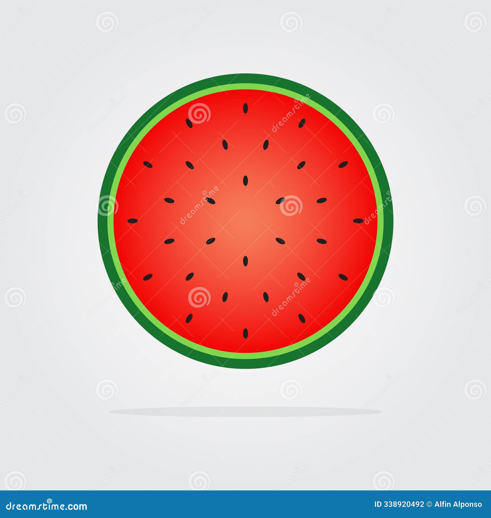 Vector Watermelon with Flat Style Stock Vector - Illustration of summer ...