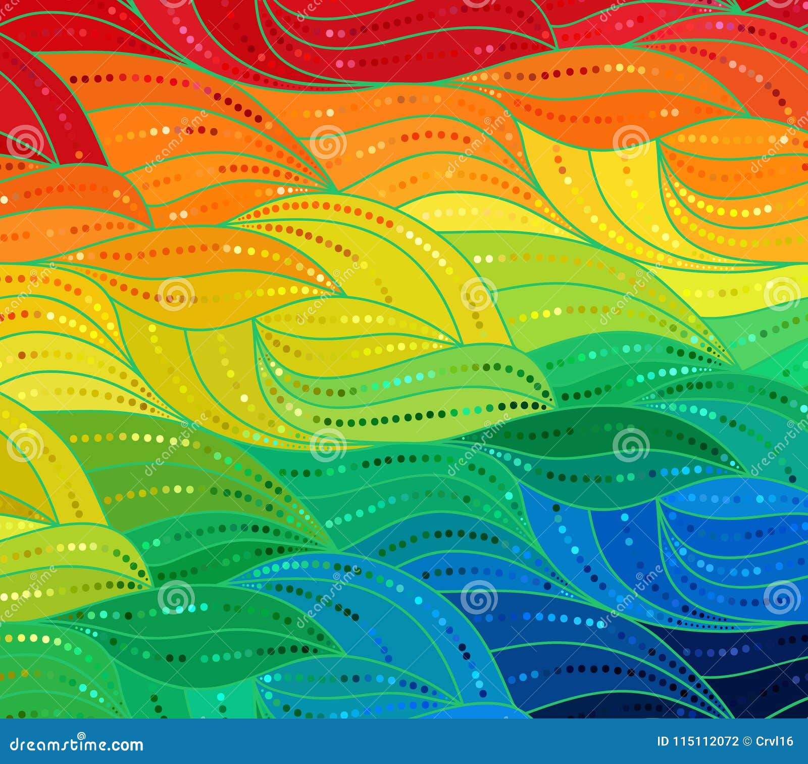 Vector Wave Background of Doodle Hand Drawn Lines Stock Vector ...