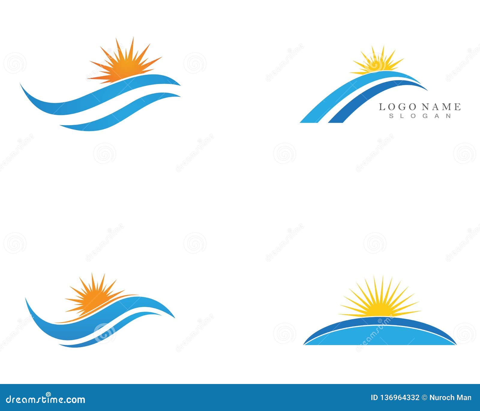 Vector - Wave Beach Logo and Symbols Vector Template Icons Stock Vector ...