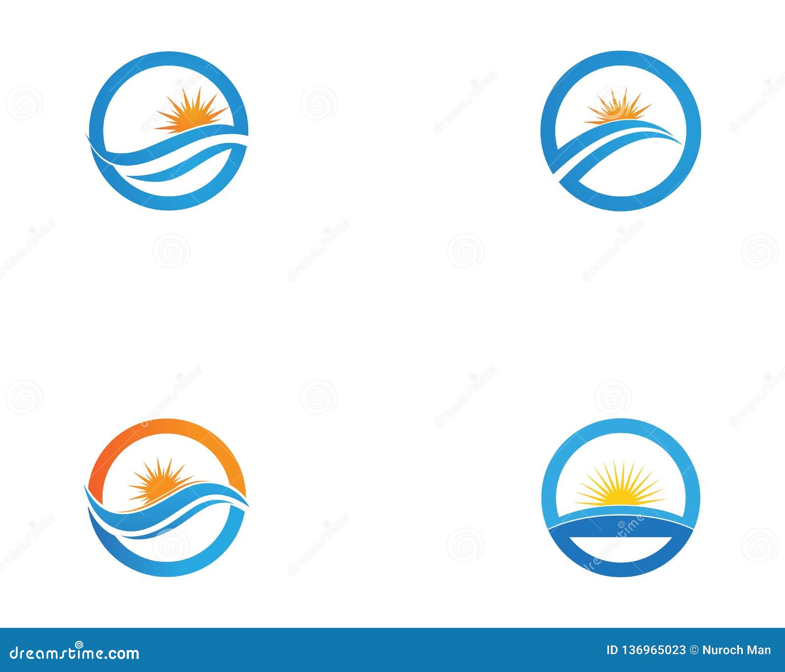 Vector - Wave Beach Logo and Symbols Vector Template Icons Stock Vector ...