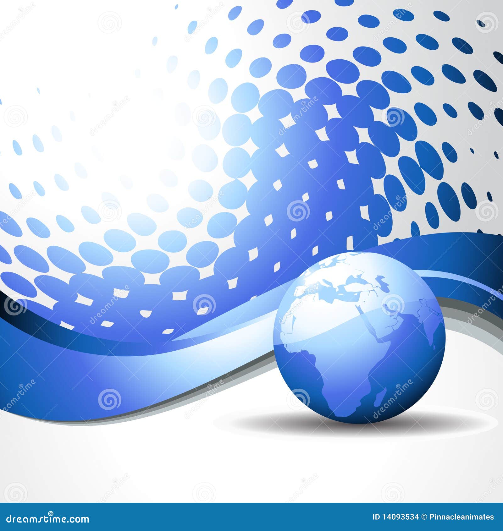 Vector wave blue earth stock vector. Illustration of fabulous - 14093534
