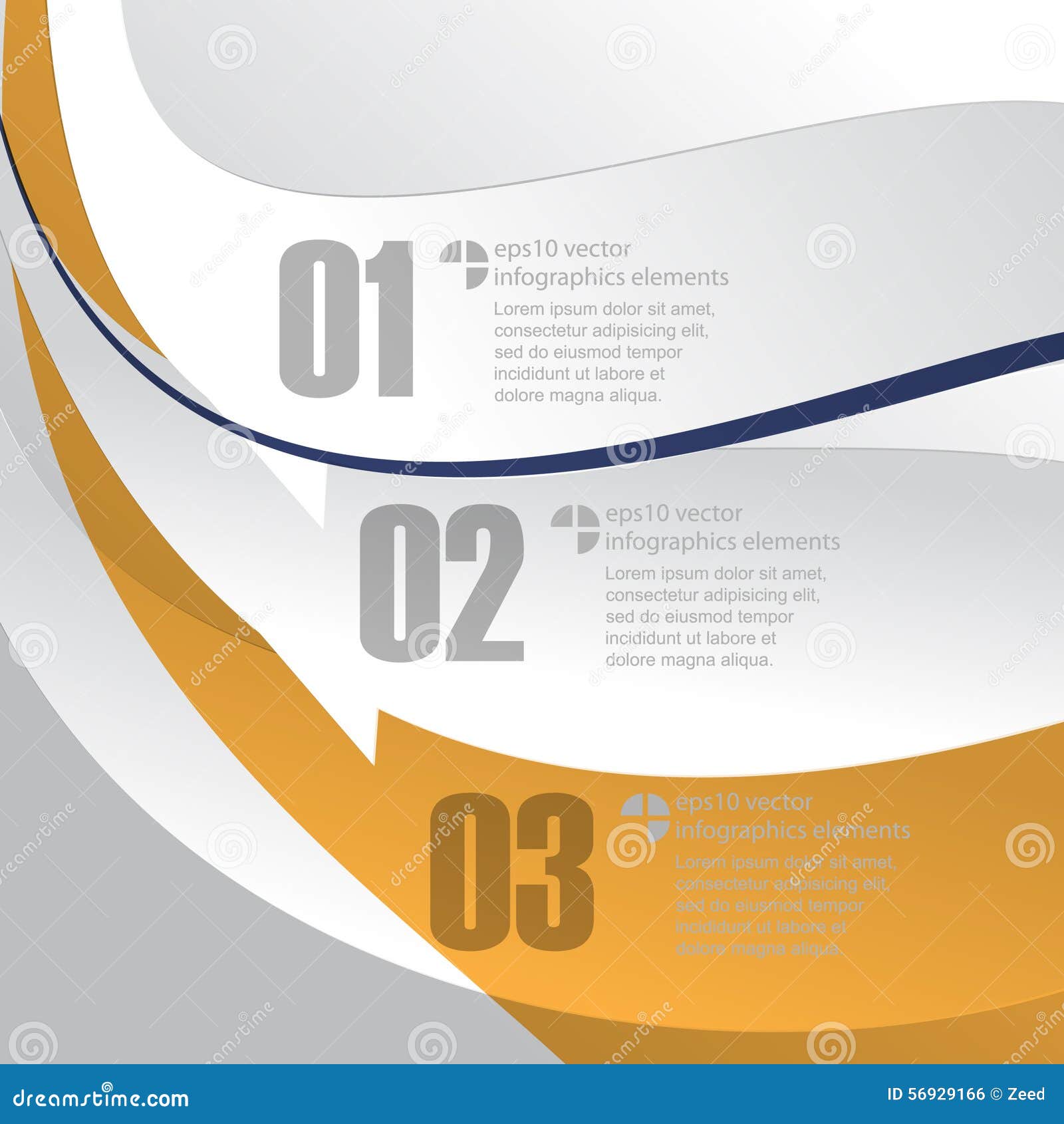 Vector Wave Elements Infographics Background Stock Vector ...