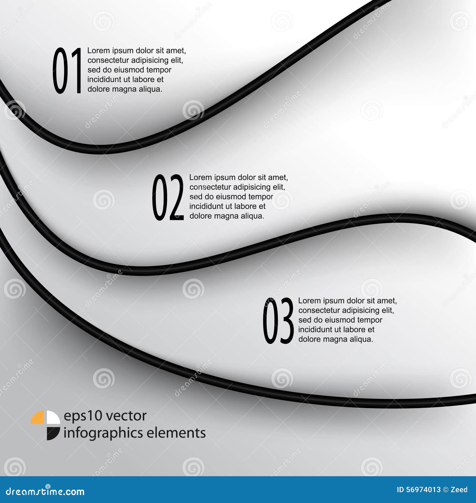 Vector Wave Elements Infographics Background Stock Vector ...