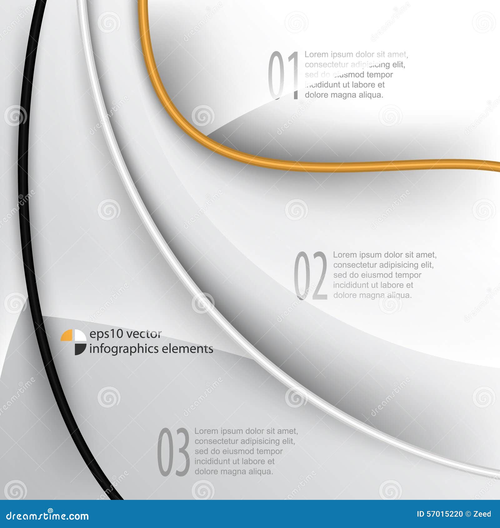 Vector Wave Elements Infographics Background Stock Vector ...