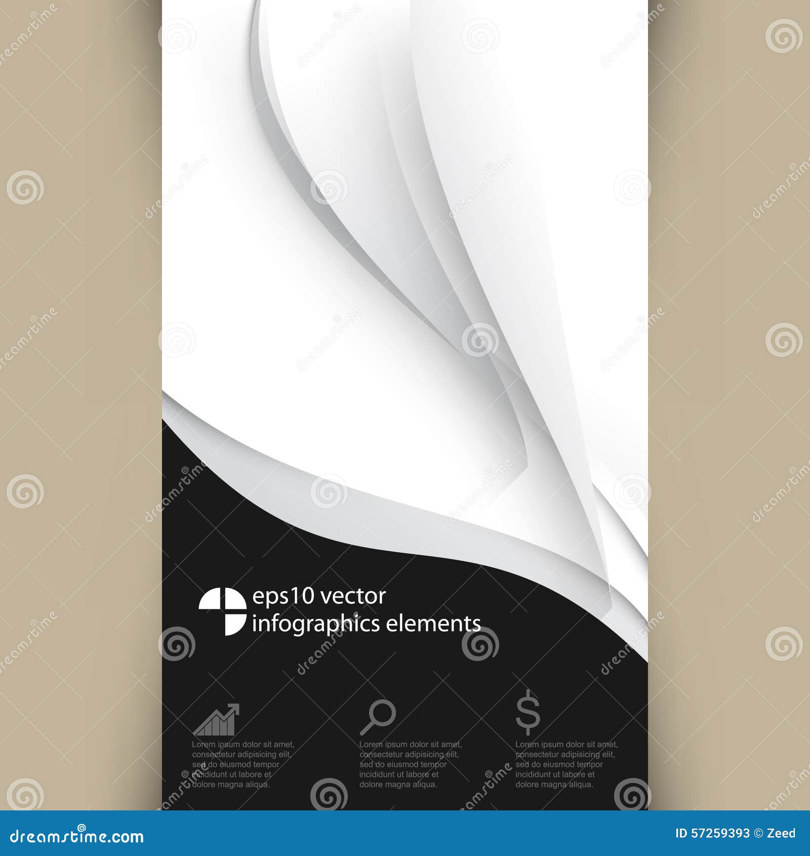 Vector Wave Elements Infographics Background Stock Vector ...