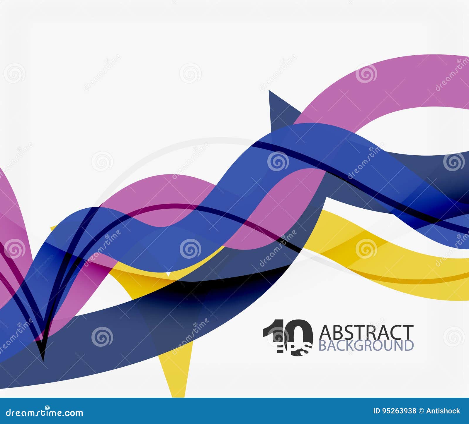 Vector Wave Lines Abstract Background Stock Vector - Illustration of ...