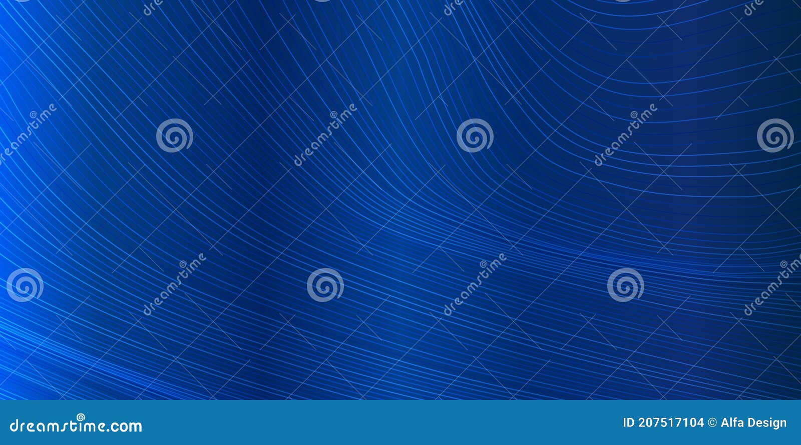 Vector Wave Lines Flowing Dynamic in Blue Navy Colors Isolated on Black ...