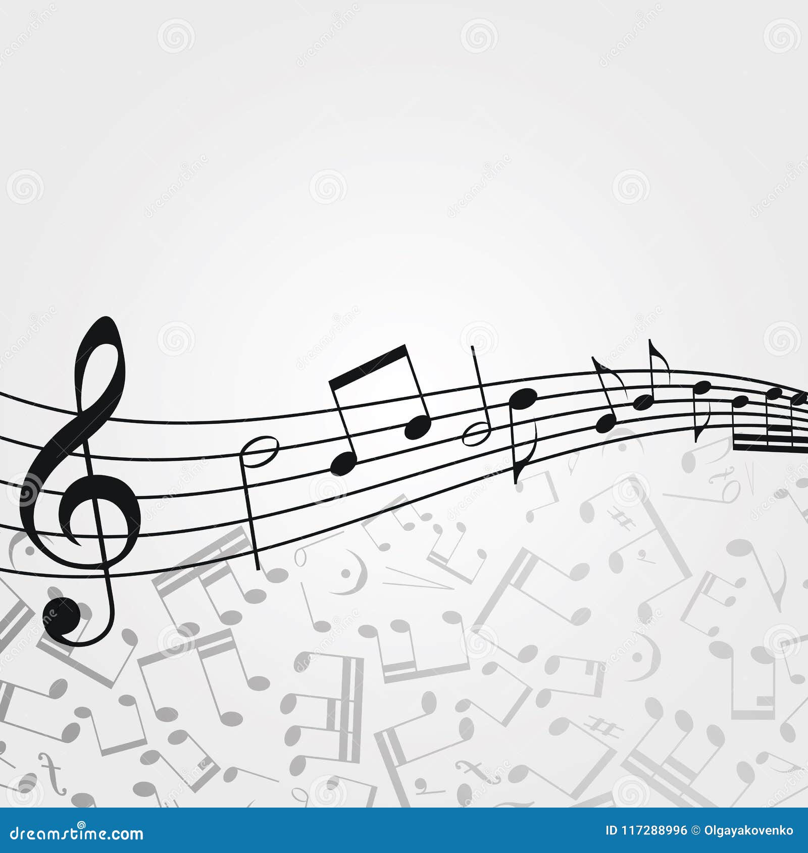 Music Background Shows Musical Notes And Sounds Stock Photo ...