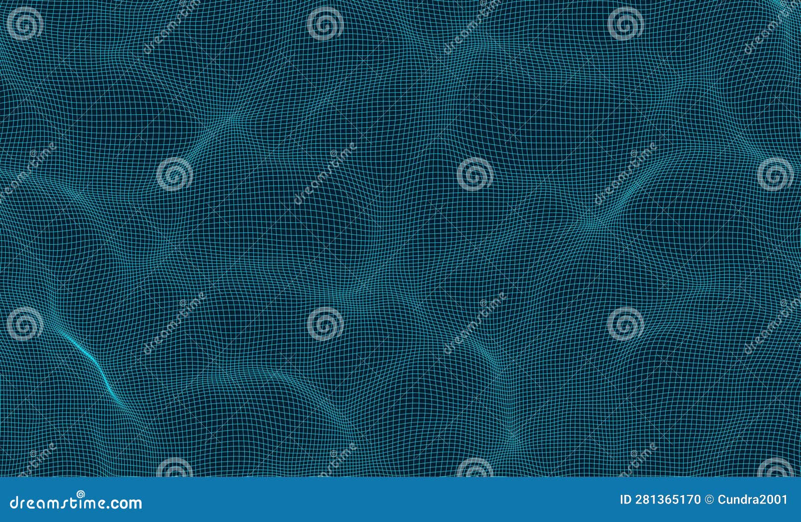 Vector Wave Net of Squares. Wavy Grid Distortion. Stock Vector ...