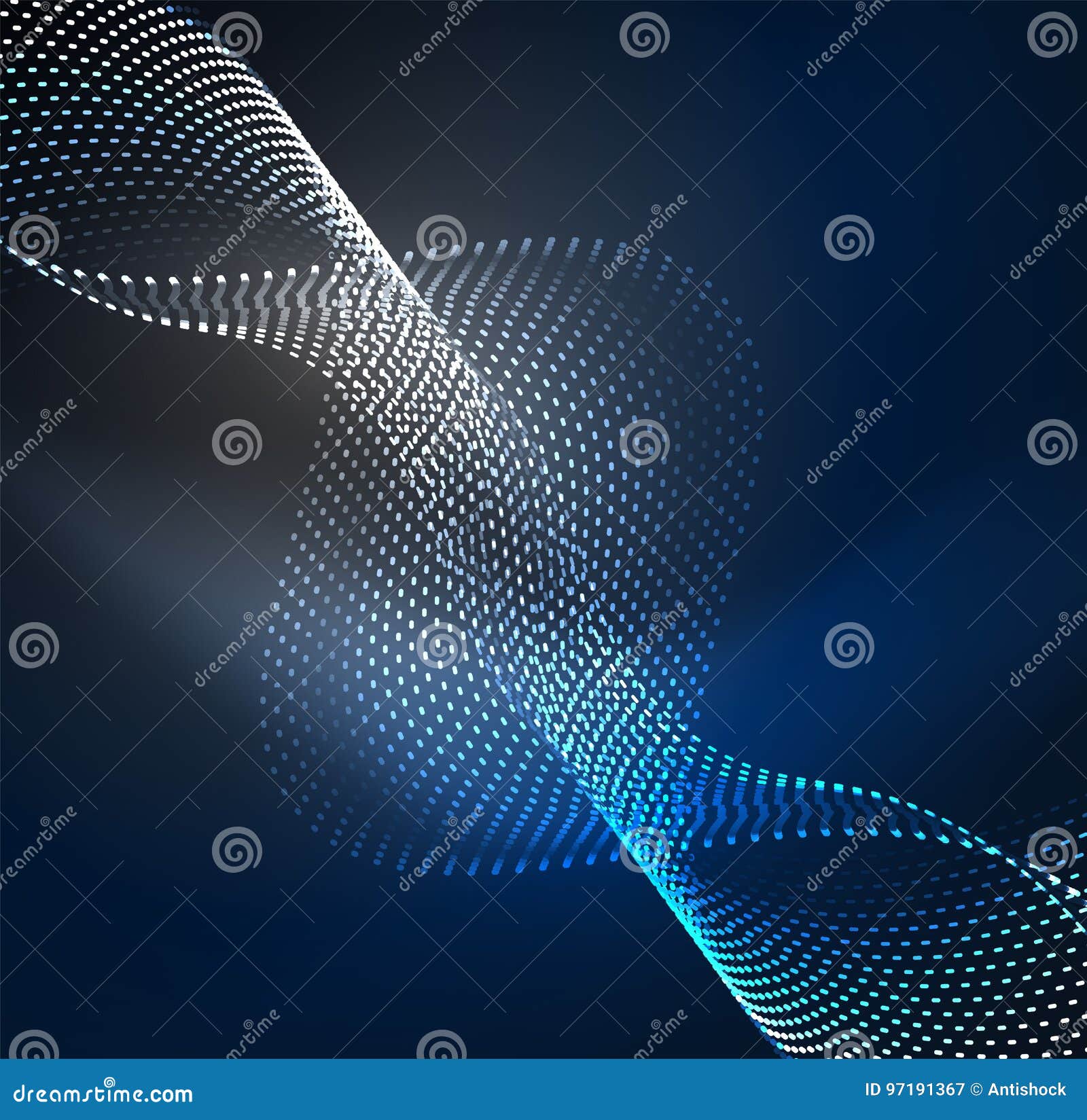 Vector Wave Particles Background Stock Vector - Illustration of ...