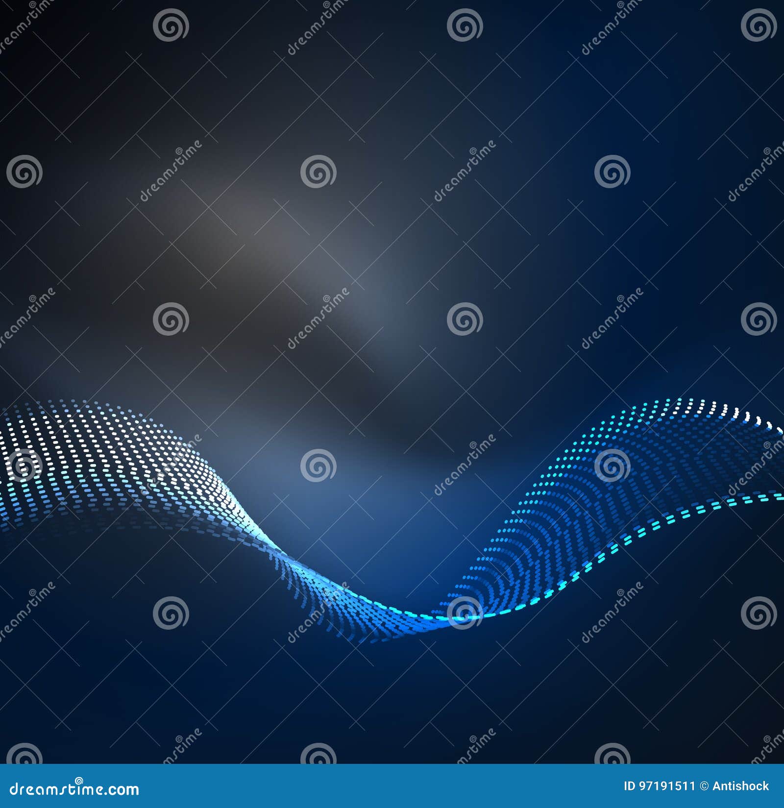 Vector Wave Particles Background Stock Vector - Illustration of model ...