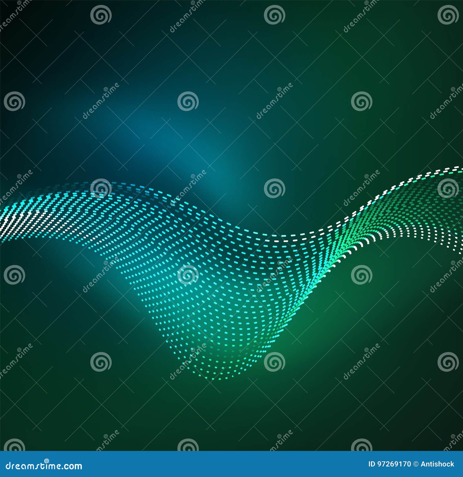 Vector Wave Particles Background Stock Vector - Illustration of banner ...