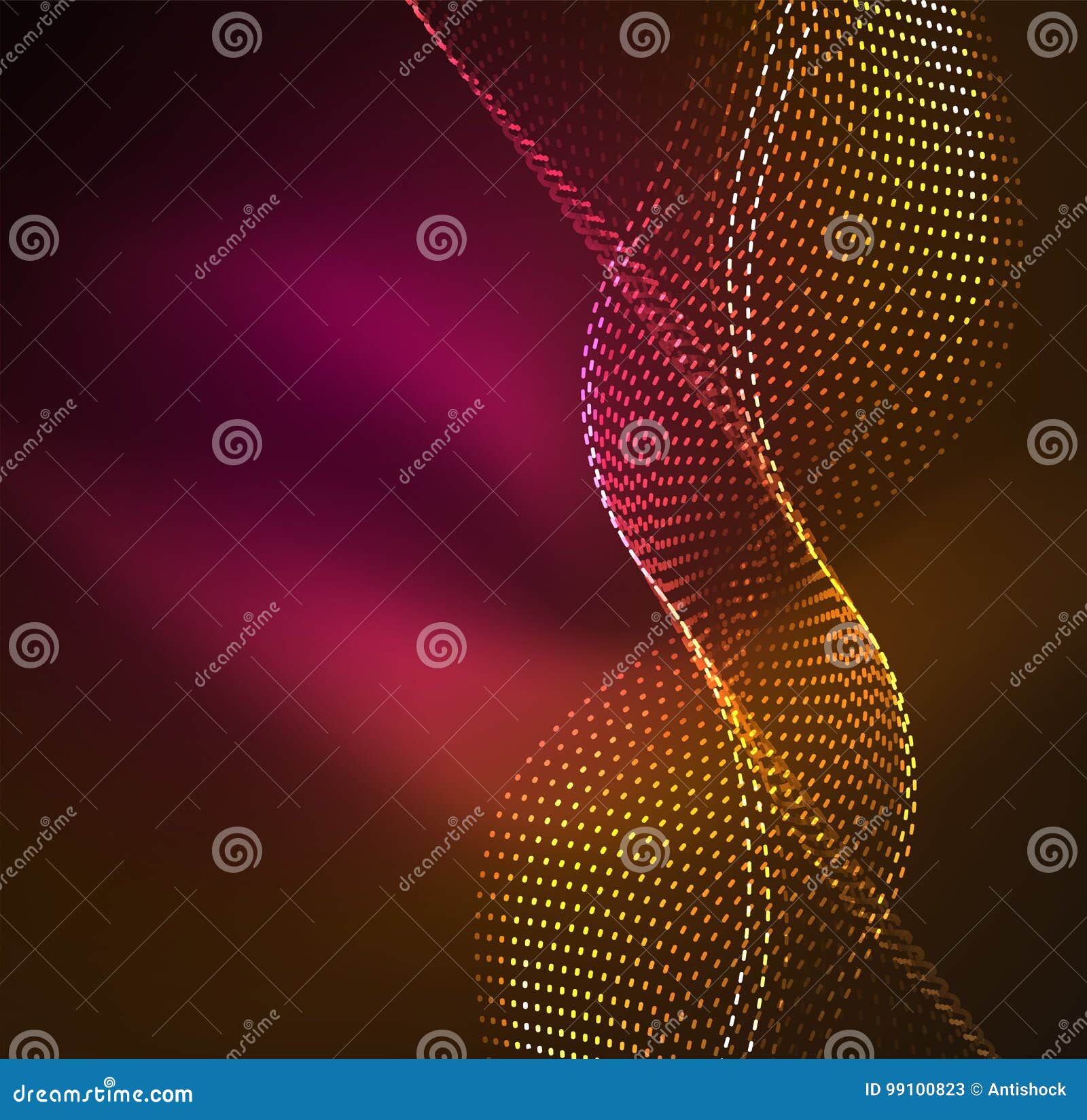 Vector Wave Particles Background Stock Vector - Illustration of data ...