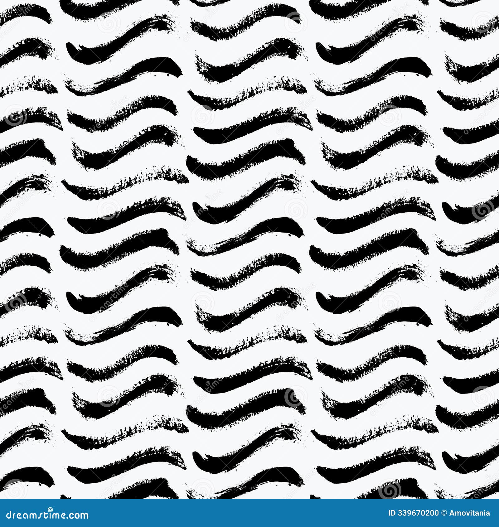 Vector Waves Pattern. Brush Background Stock Illustration ...