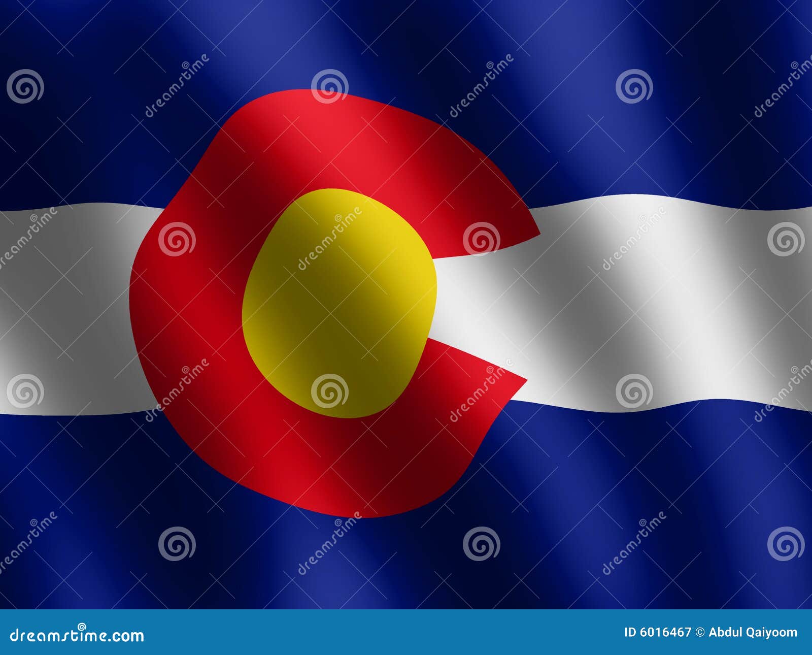 Vector Waving Flag of Colorado Stock Illustration - Illustration of ...