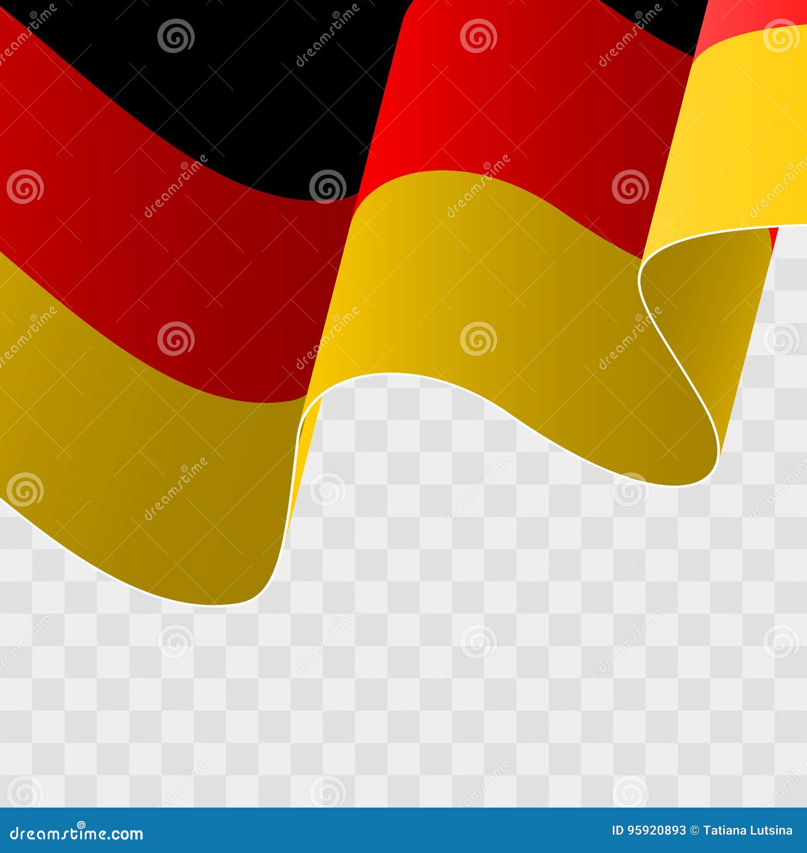 Vector of a Waving German Flag. Stock Vector - Illustration of icon ...