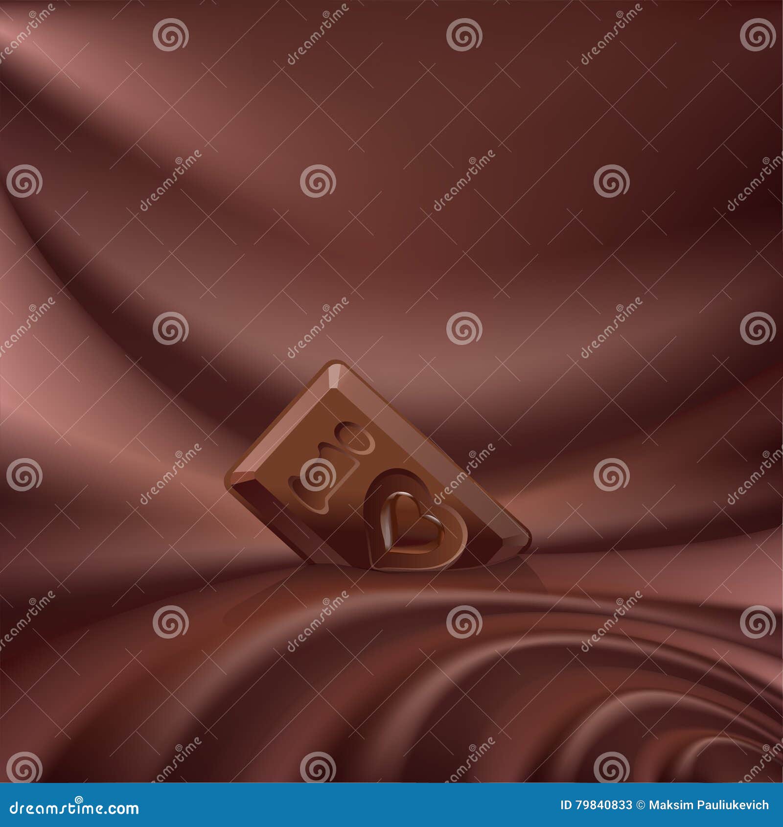 Vector Wavy Choco Background Melted Chocolate Stock Vector ...