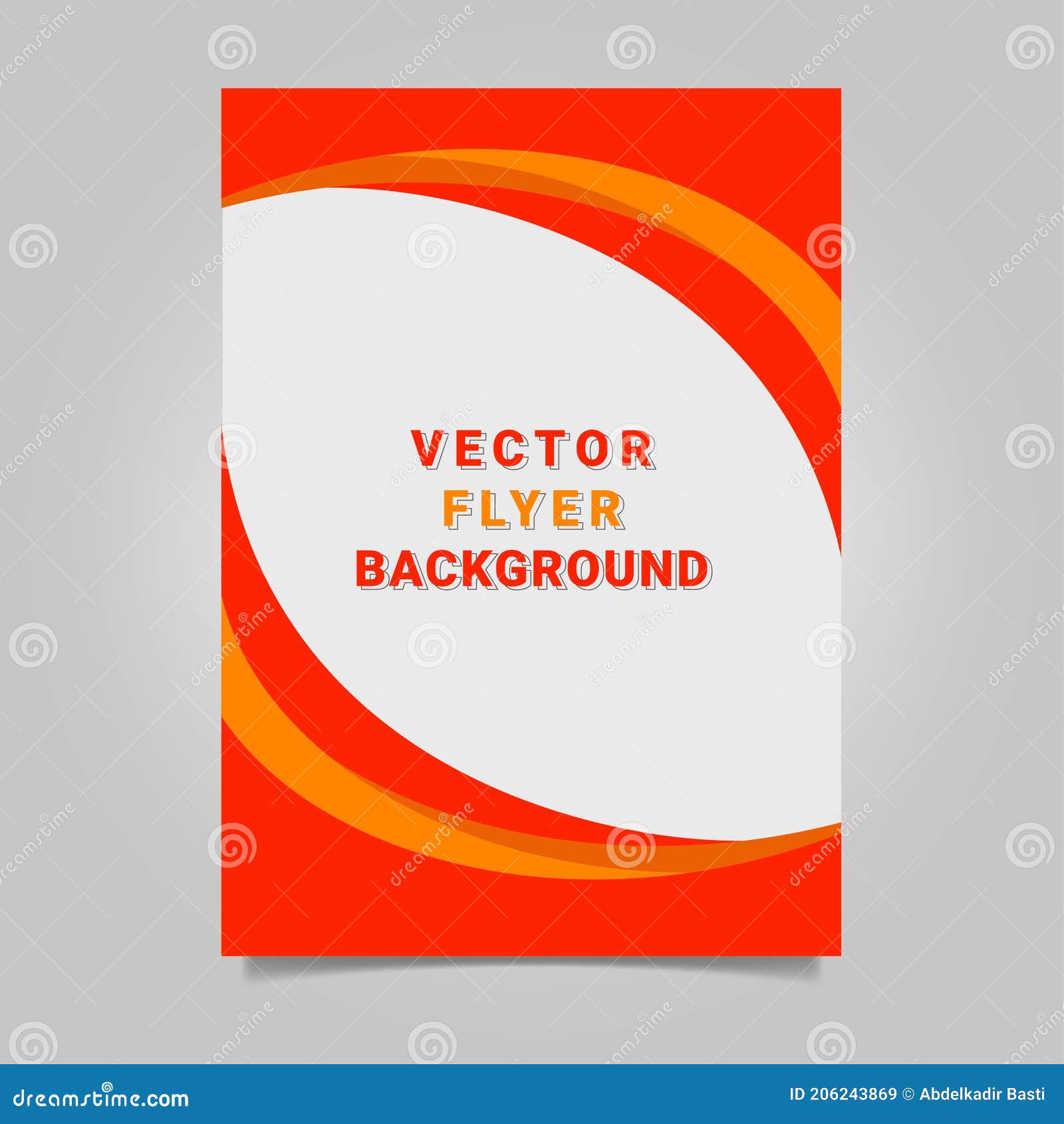 Orange and Yellow Vector Wavy Flyer Background Stock Vector ...