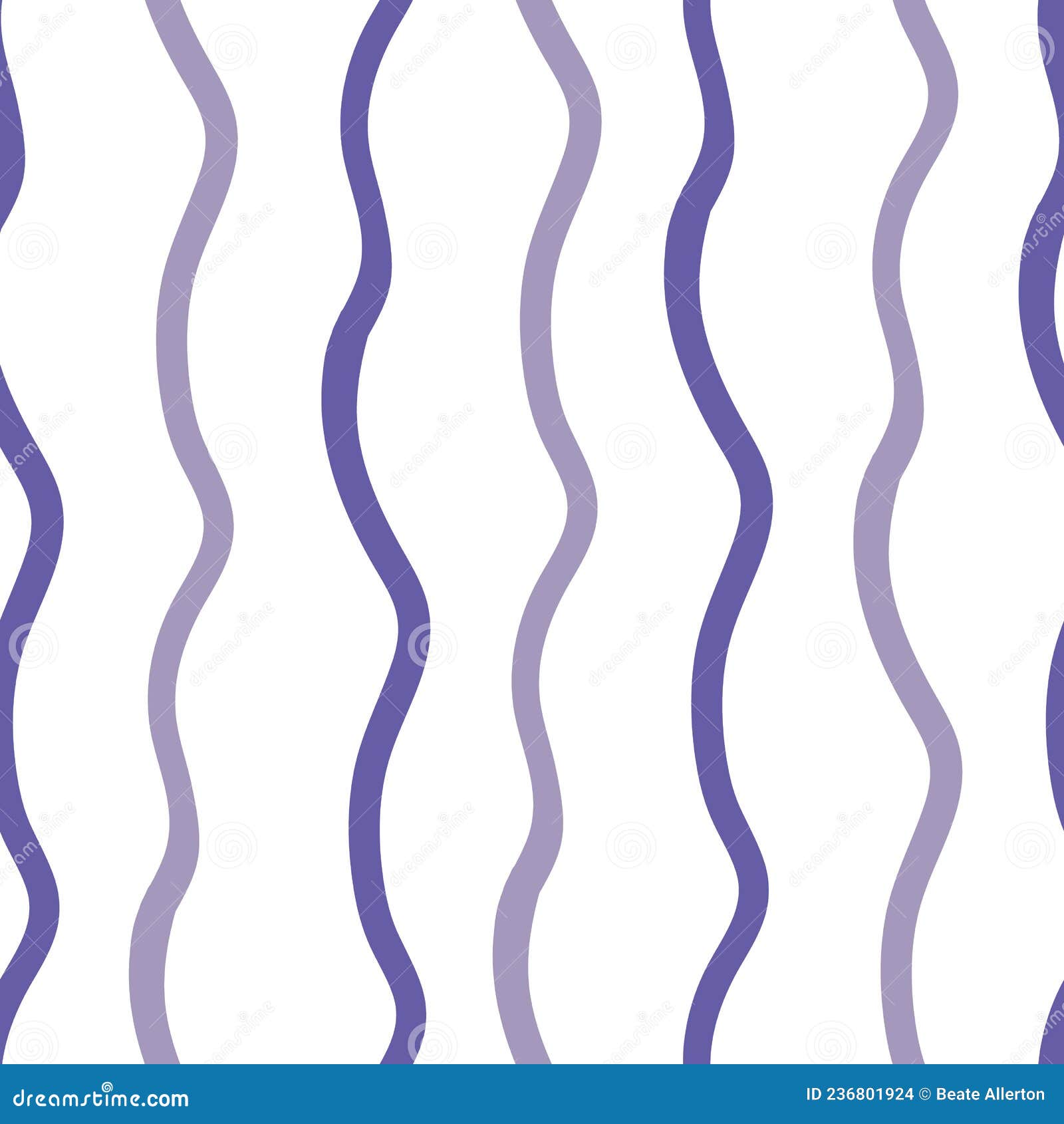 Vector Wavy Lines Pattern Background. Seamless Hand Drawn Backdrop ...