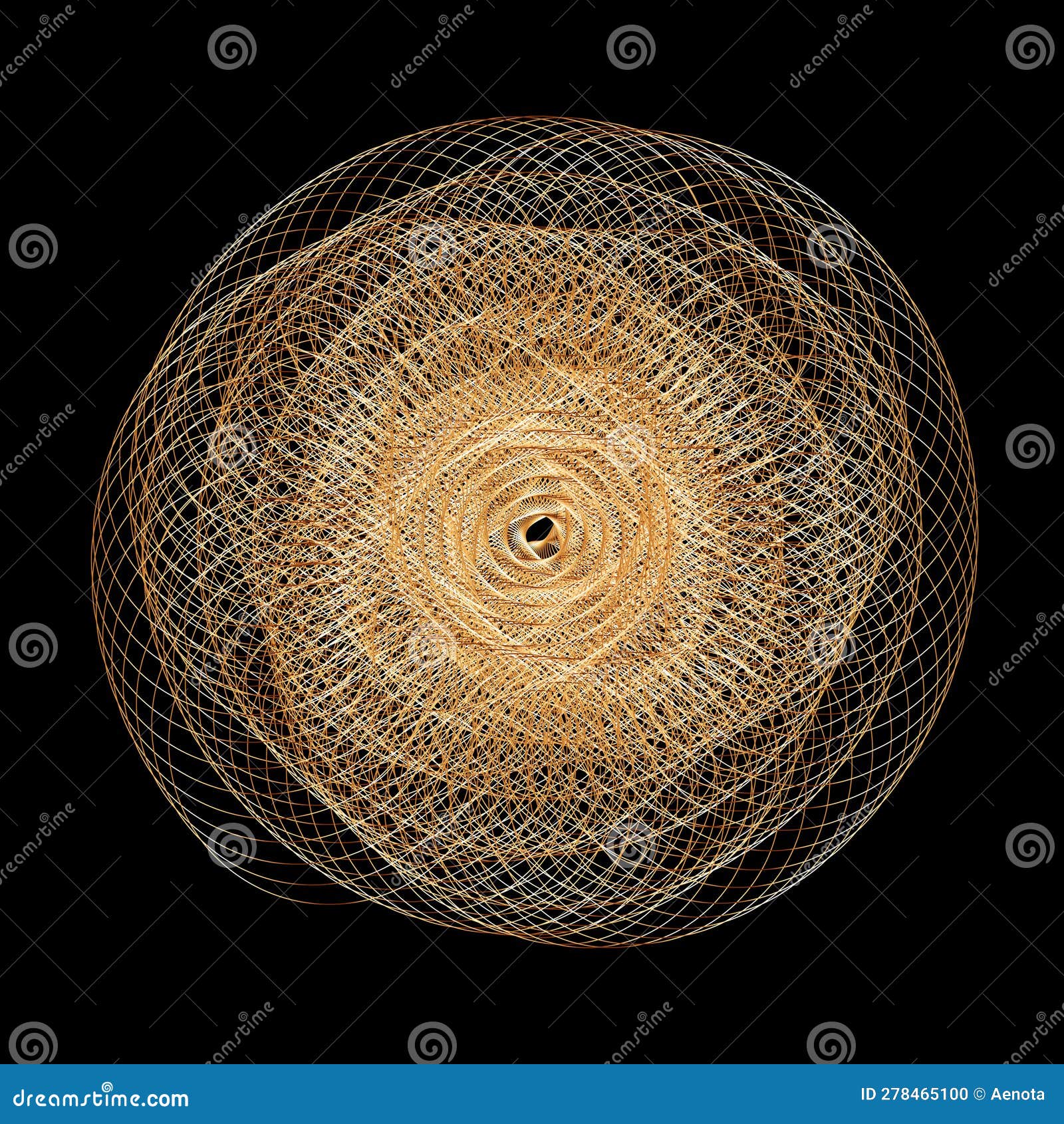 Vector Wavy Twirl Annular Rosette - Graphic Element Generative Art ...