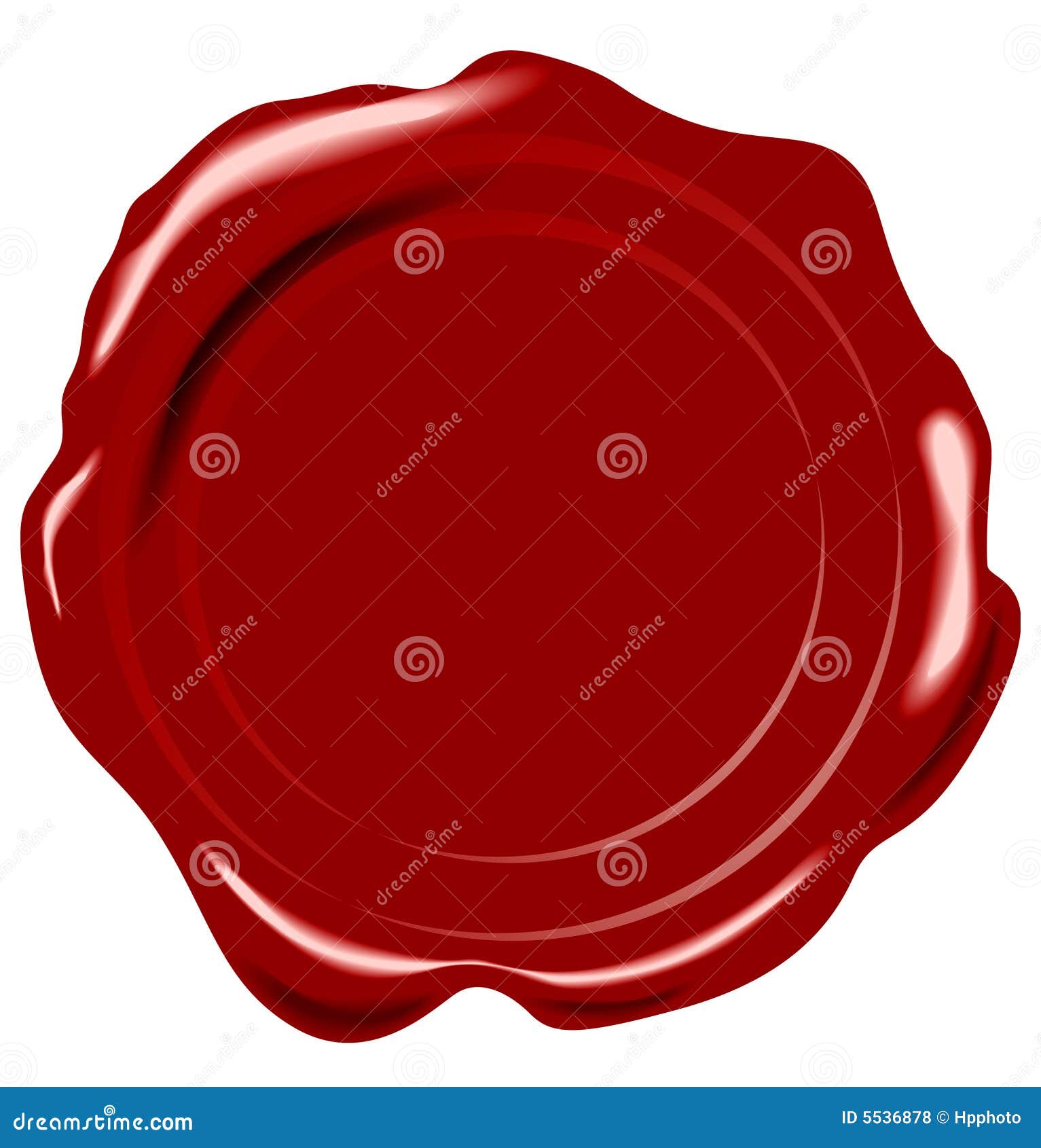 Vector wax seal stock vector. Illustration of reflect - 5536878
