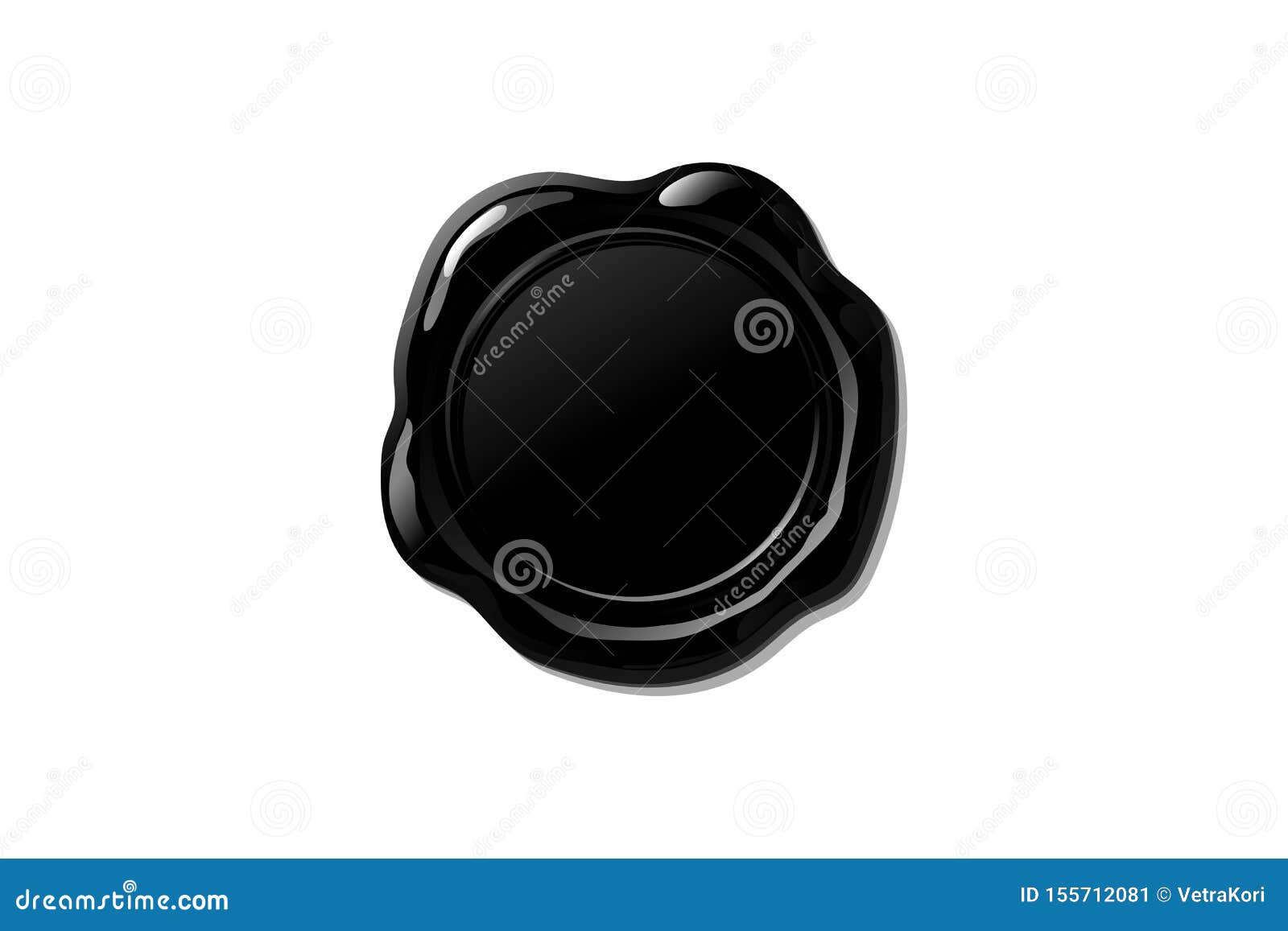 Vector Wax Seal Stamp Shape Stock Vector - Illustration of isolated ...