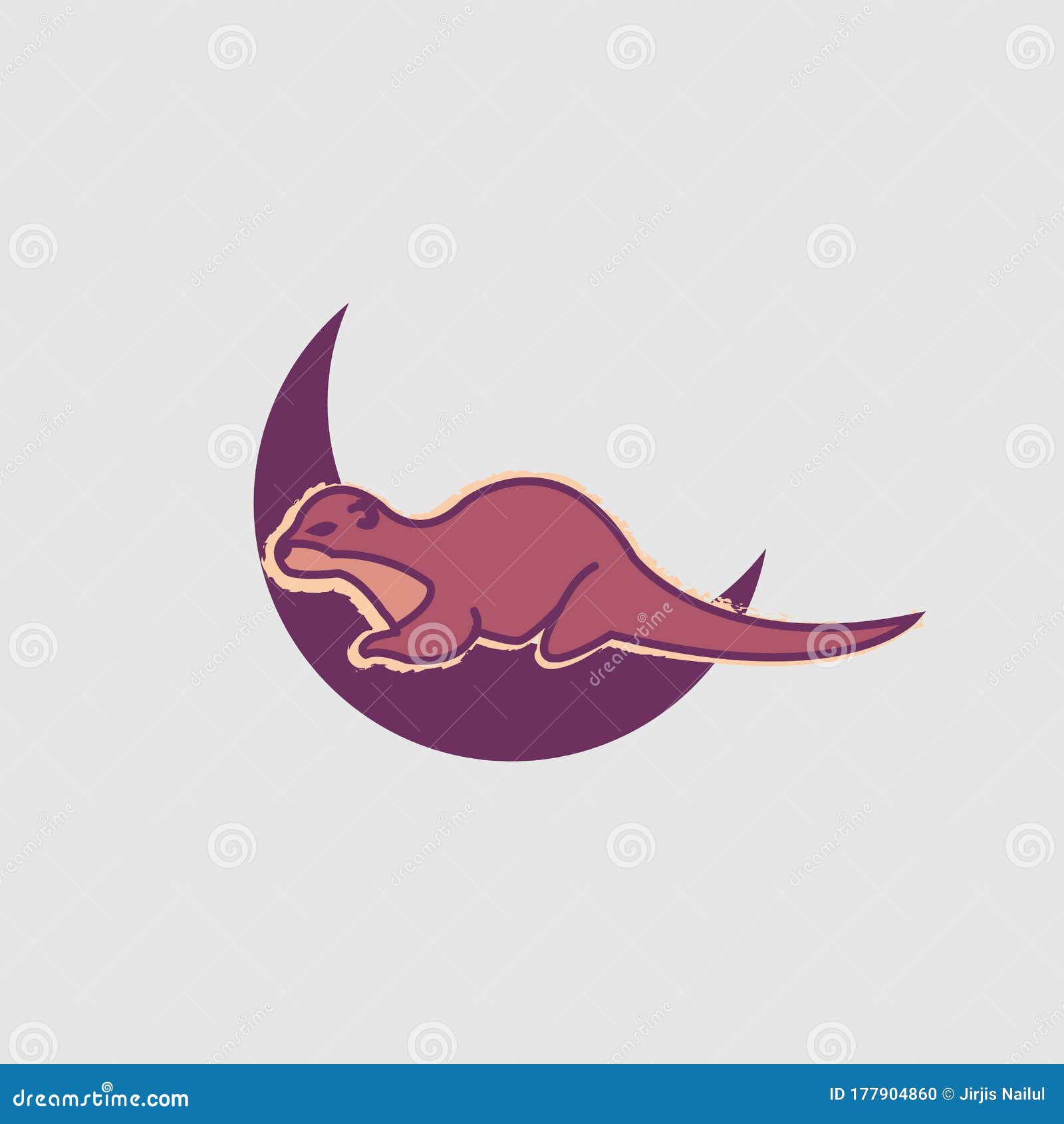 Vector Weasel Icon Symbol on the White Background Stock Vector ...