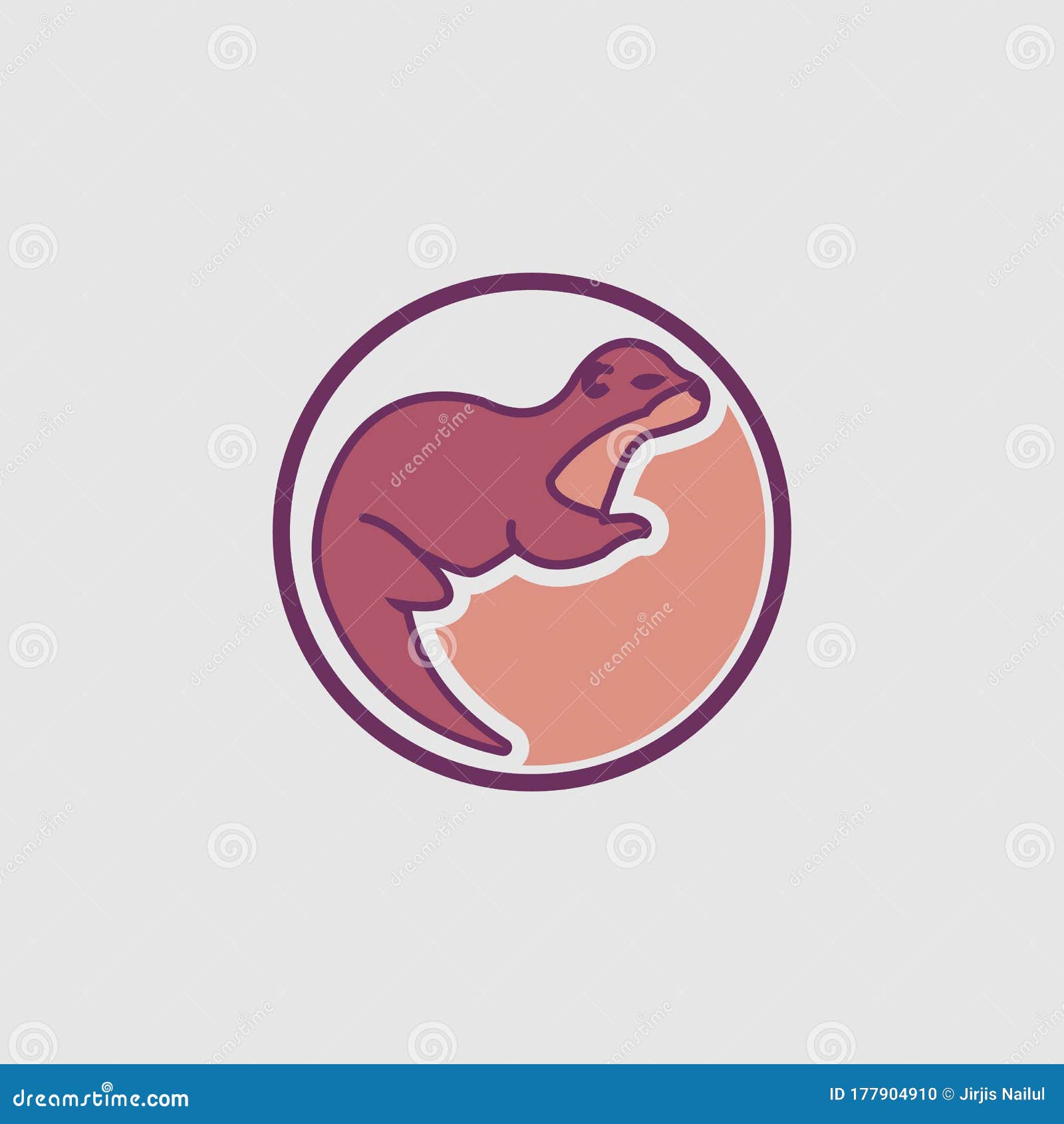 Vector Weasel Icon Symbol on the White Background Stock Vector ...
