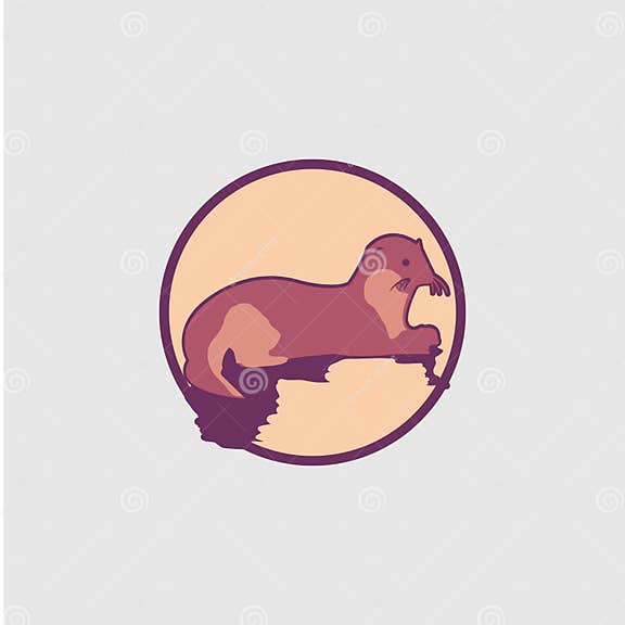 Vector Weasel Icon Symbol on the White Background Stock Vector ...