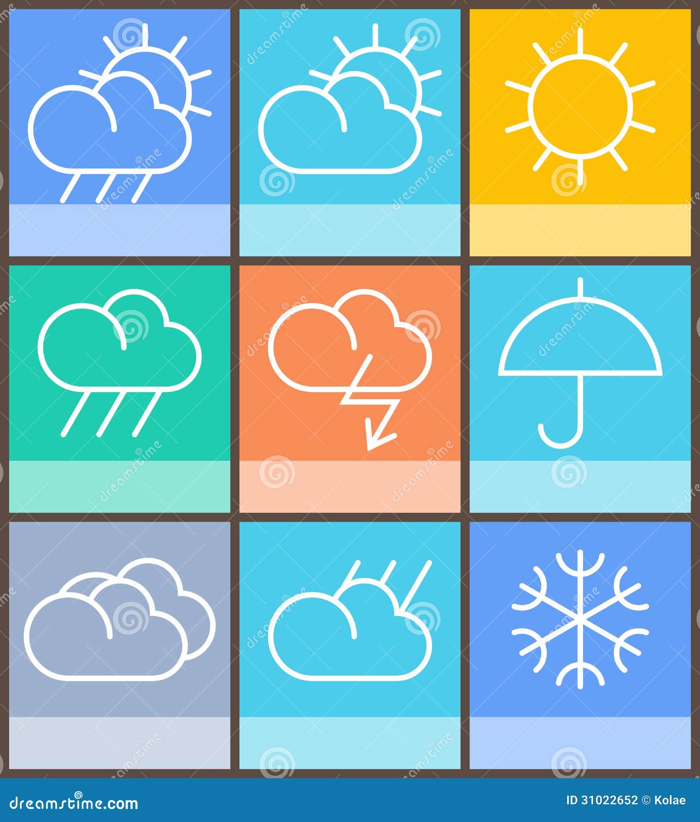 Set Weather Sign. Collection Temperature Measuring Icons. Group ...