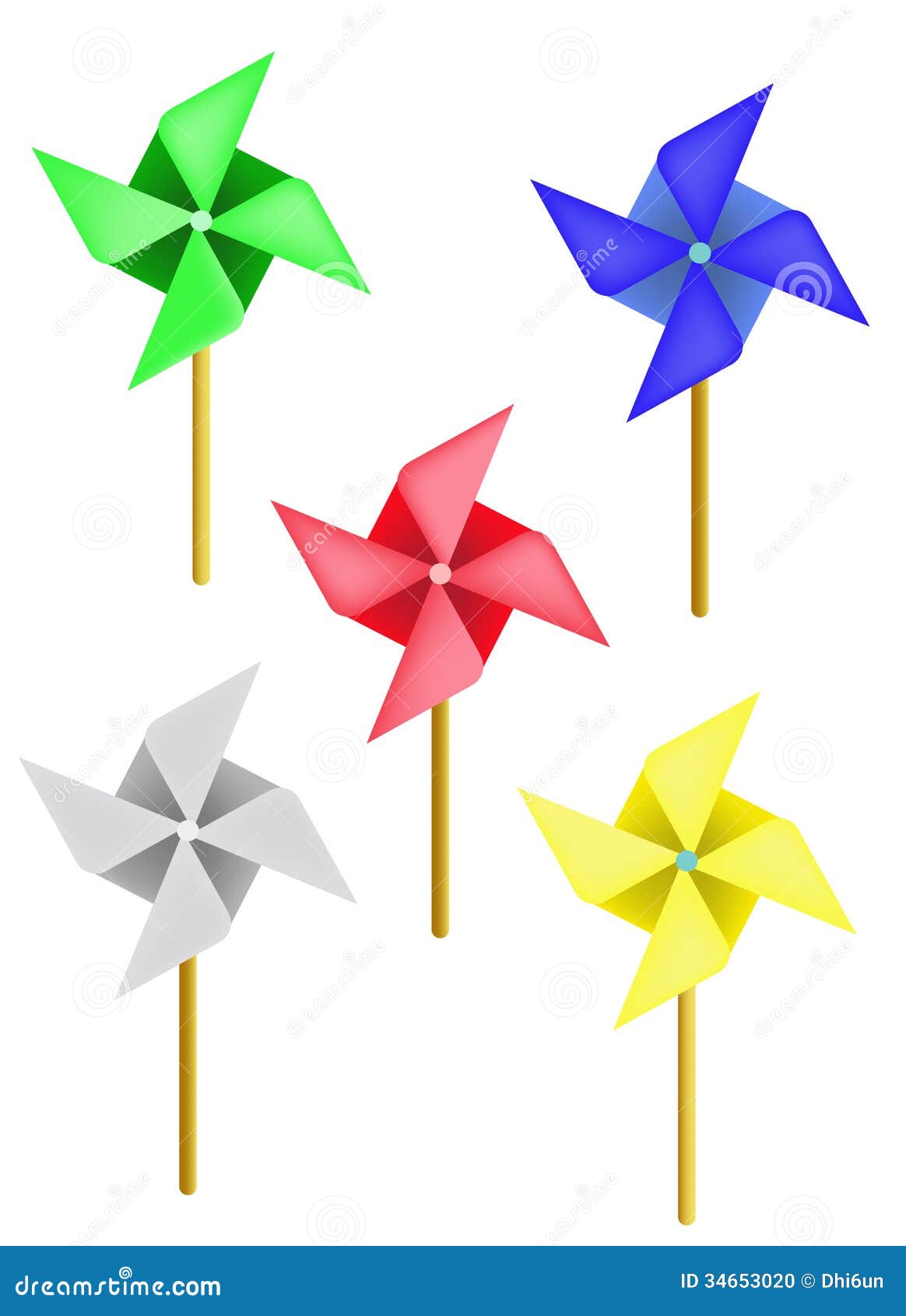 Vector Weather Vane in a Shape of Flower Stock Vector - Illustration of ...