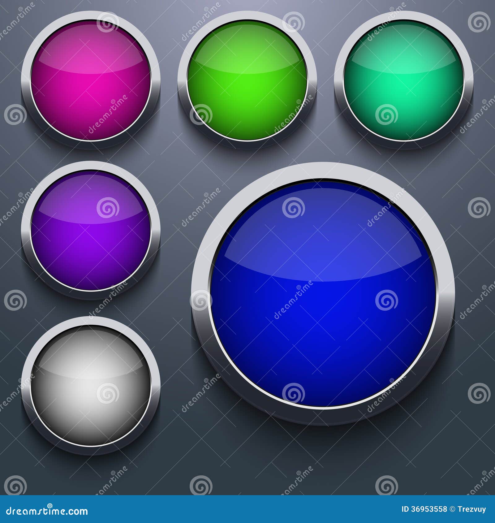 Vector Web Button Set Design Stock Vector - Illustration of play ...