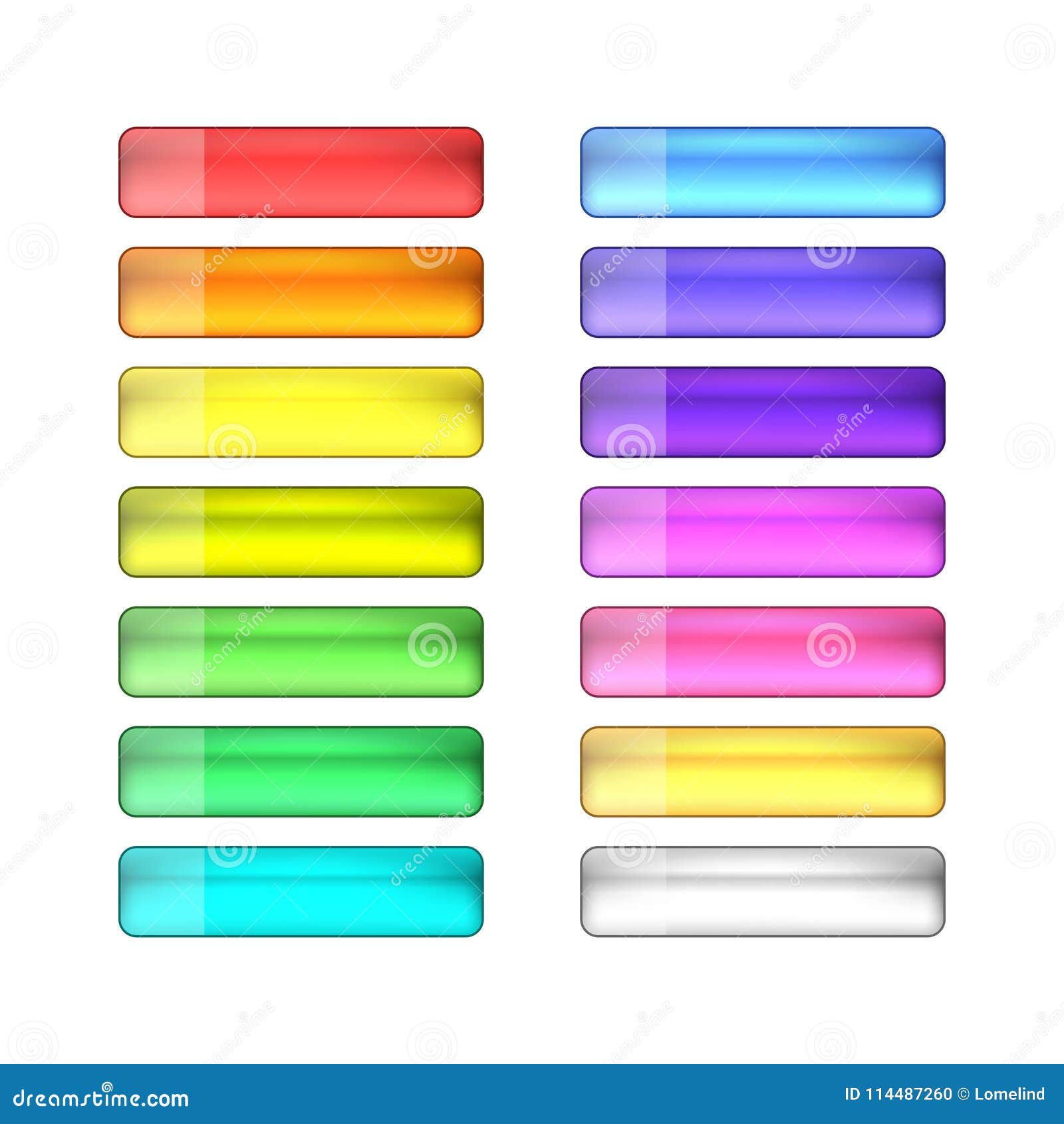 Vector web buttons set stock illustration. Illustration of plastic ...