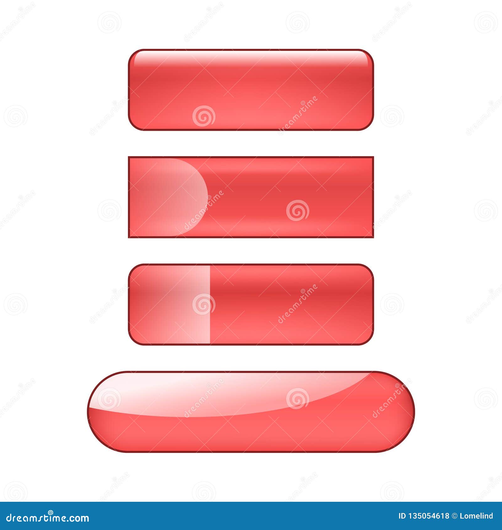 Vector web buttons set stock illustration. Illustration of glossy ...