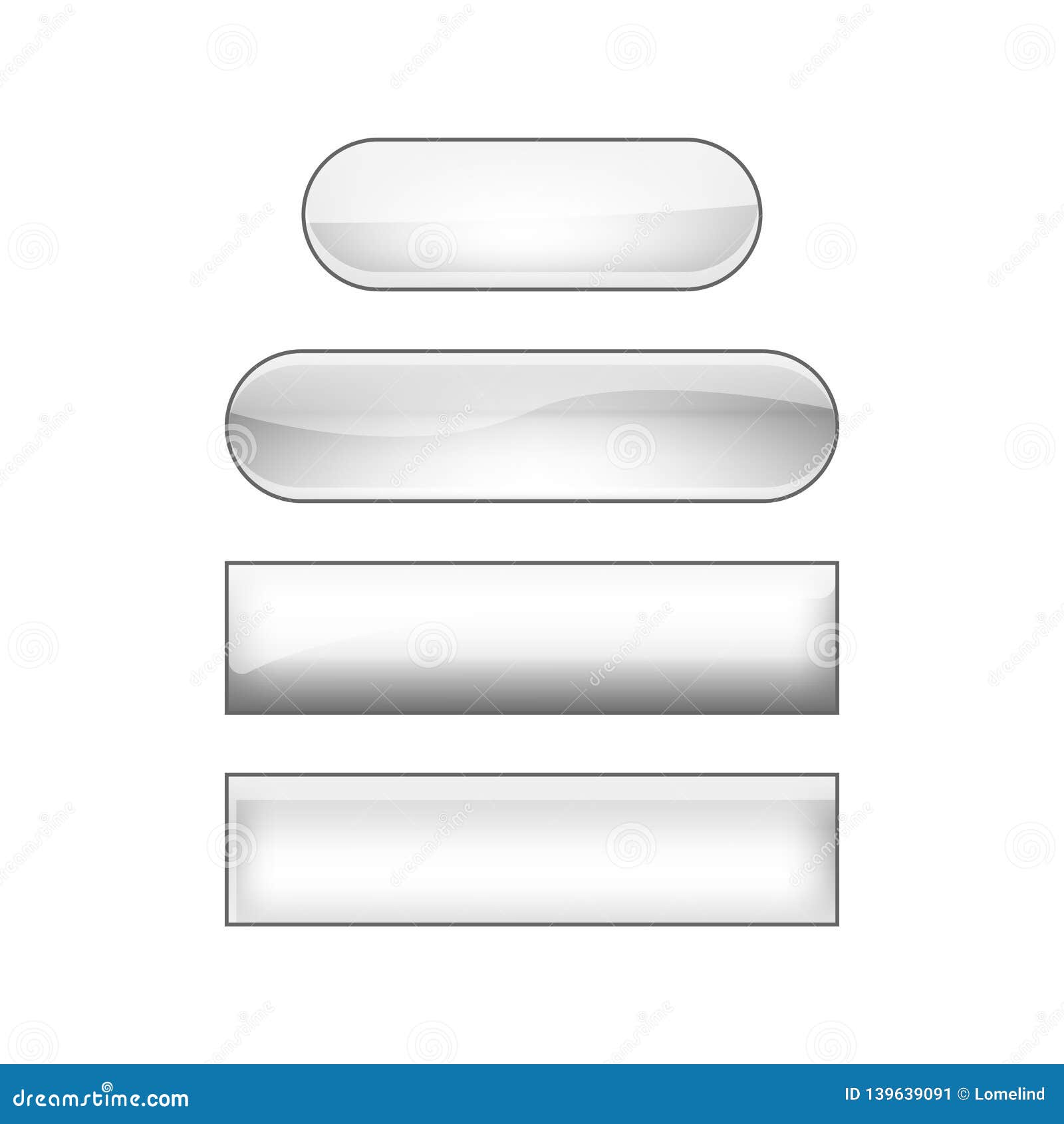 Vector web buttons set stock illustration. Illustration of isolated ...