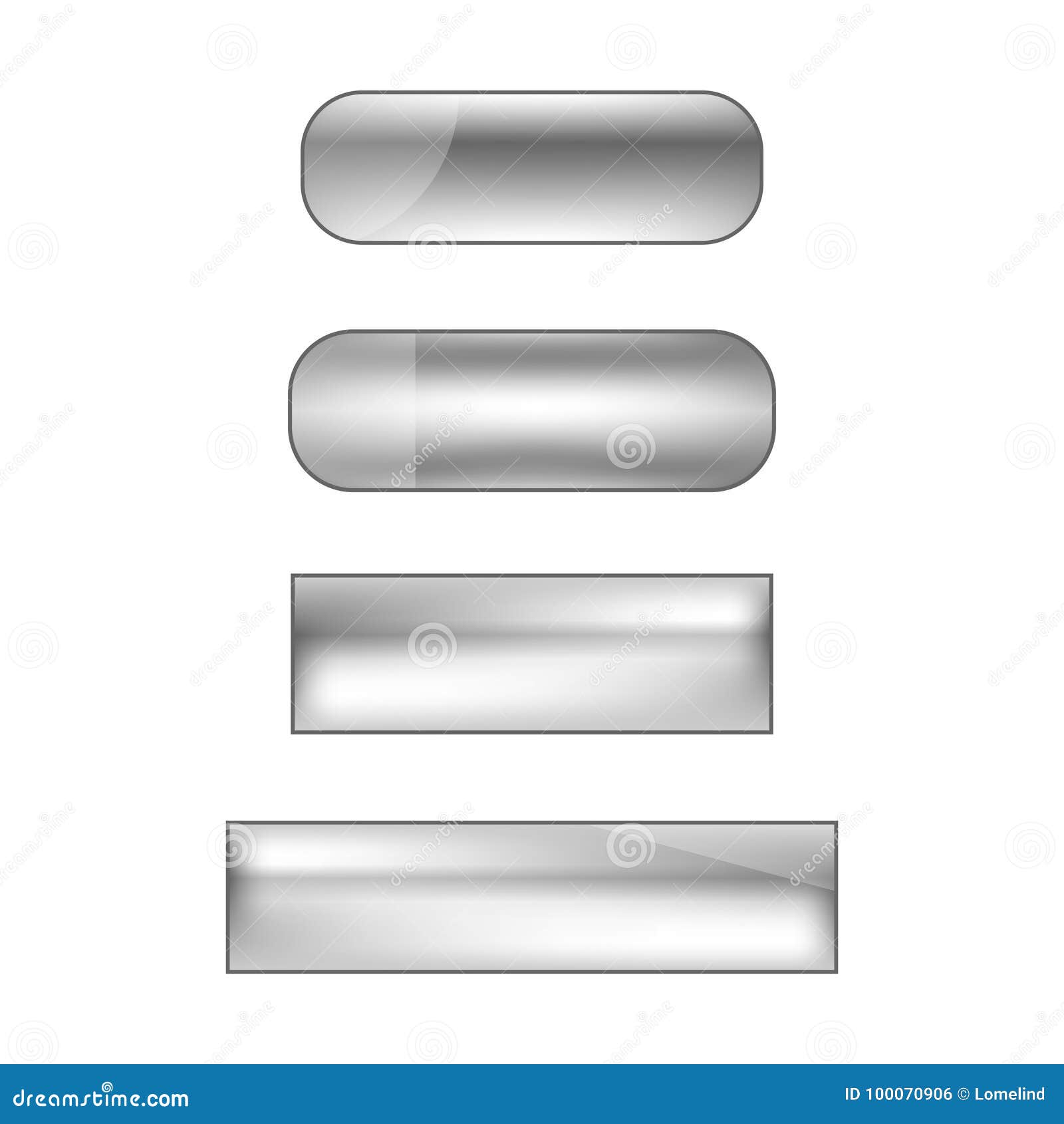 Vector web buttons set stock illustration. Illustration of glowing ...