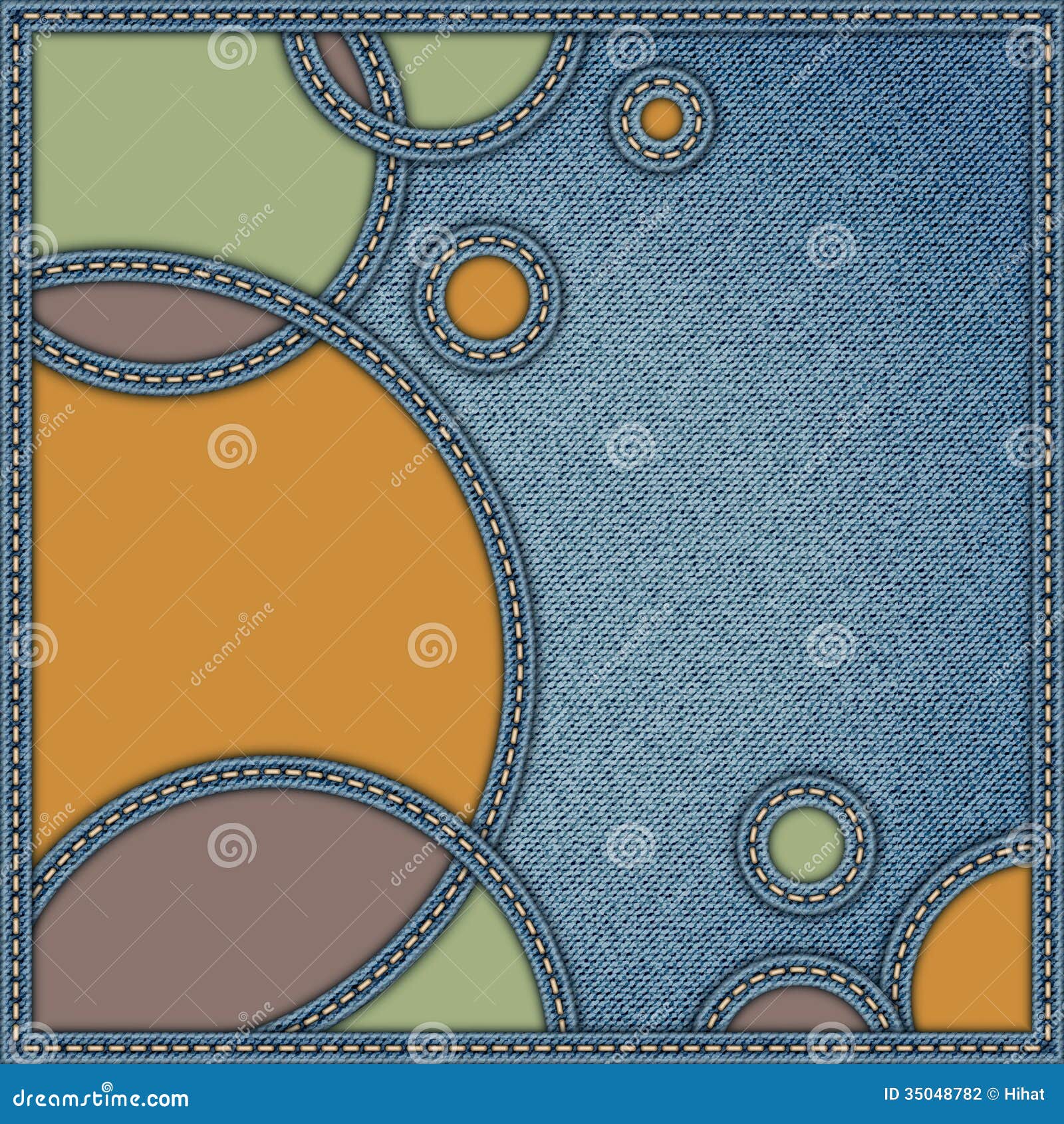 Vector Web Design Template. Denim Style Stock Vector - Illustration of ...