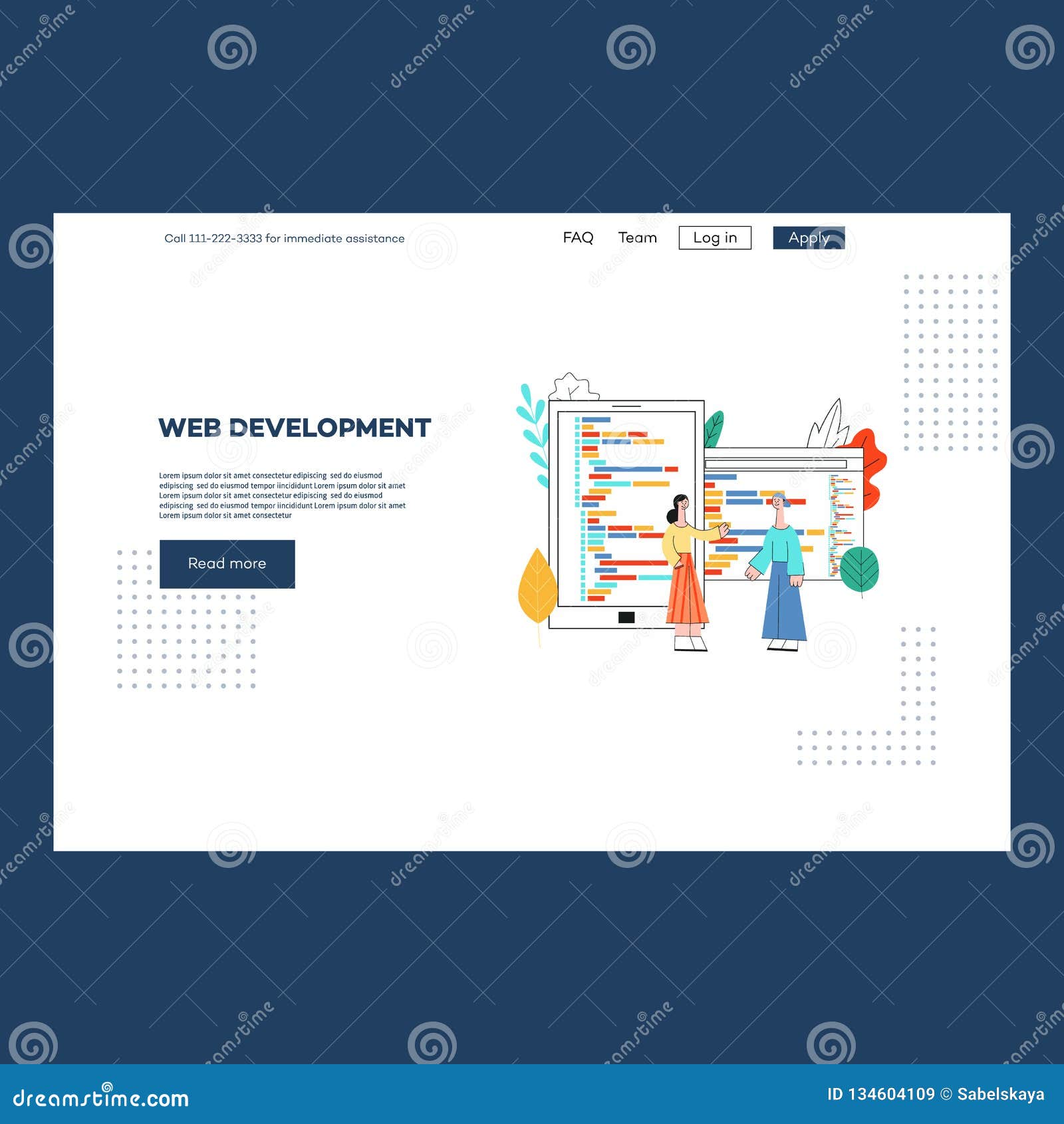 Vector Web Development Mobile Apps Flat Concept Stock Vector ...
