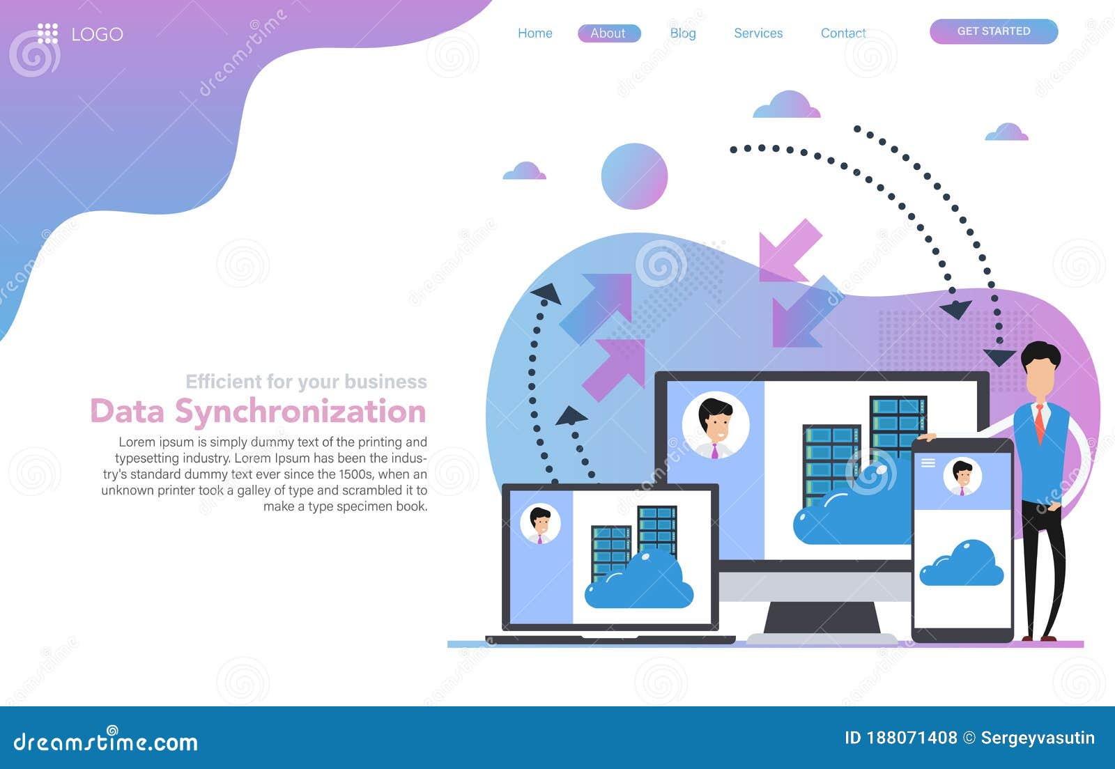 Data Synchronization. Planner, Calendar And To-do List. Schedule, Time Management Business ...