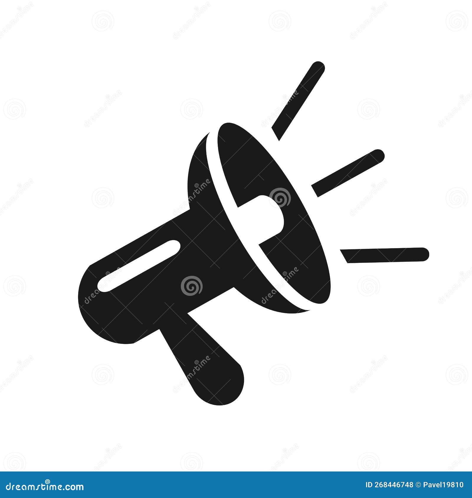 Beep Flat Icon. Horn Vector Illustration Isolated On White. Car Signal ...